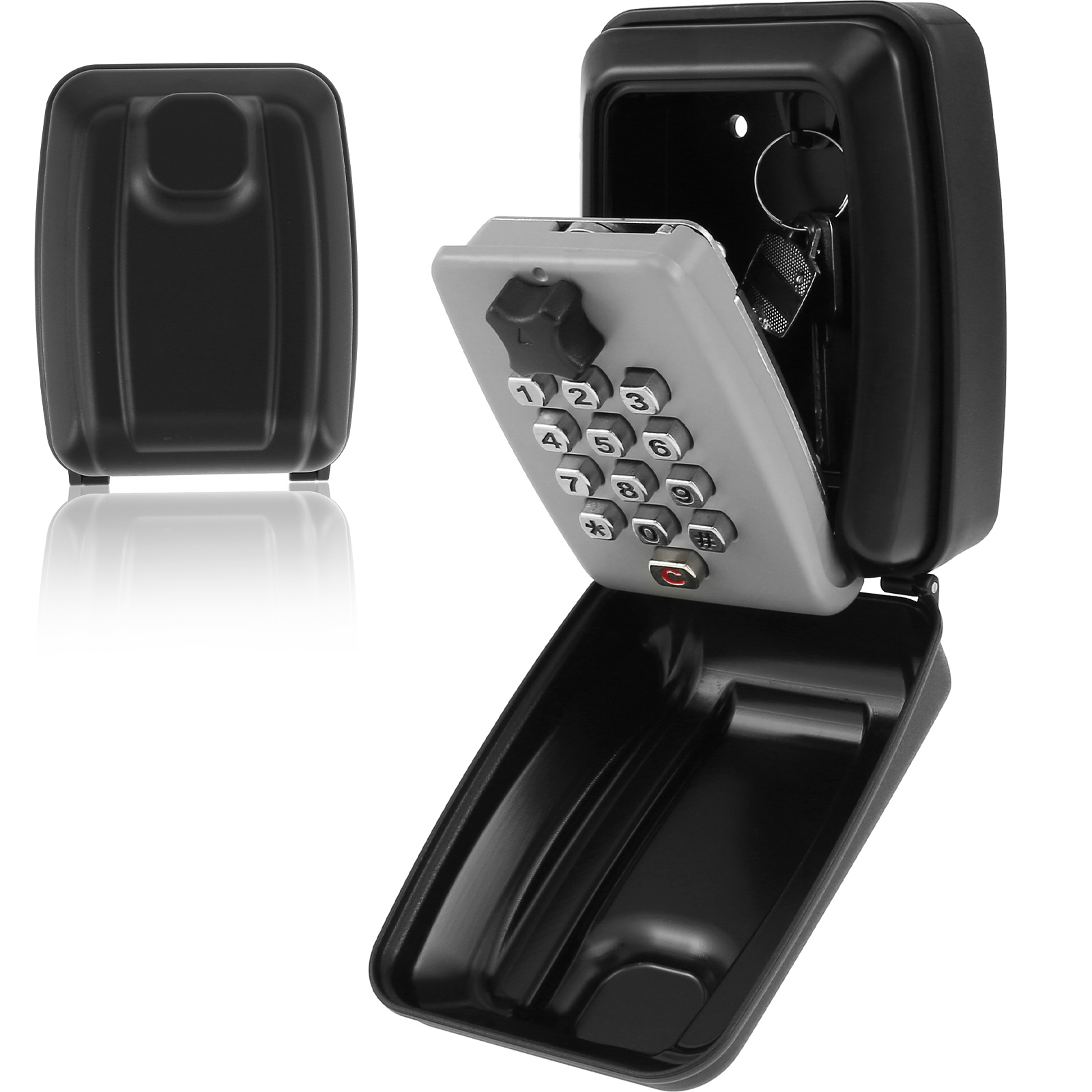 Key Box Wall Mount with Code, Sturdy Key Lock Box for Outside ...