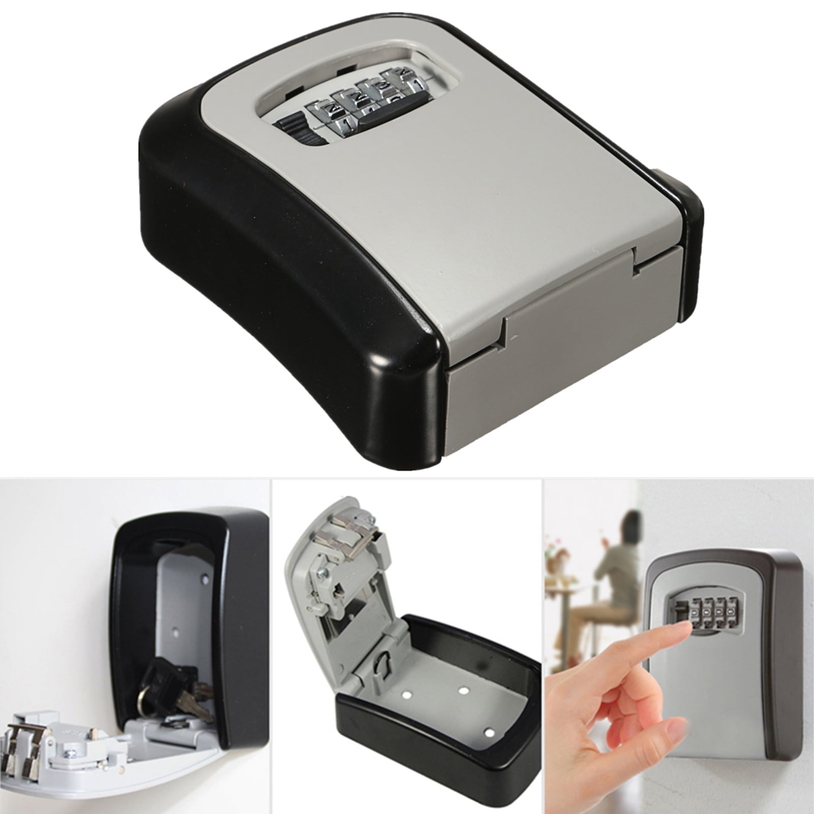 Key Box,Wall Mount Key Alloy Wall Mount Box Combination Box Mount Key ...