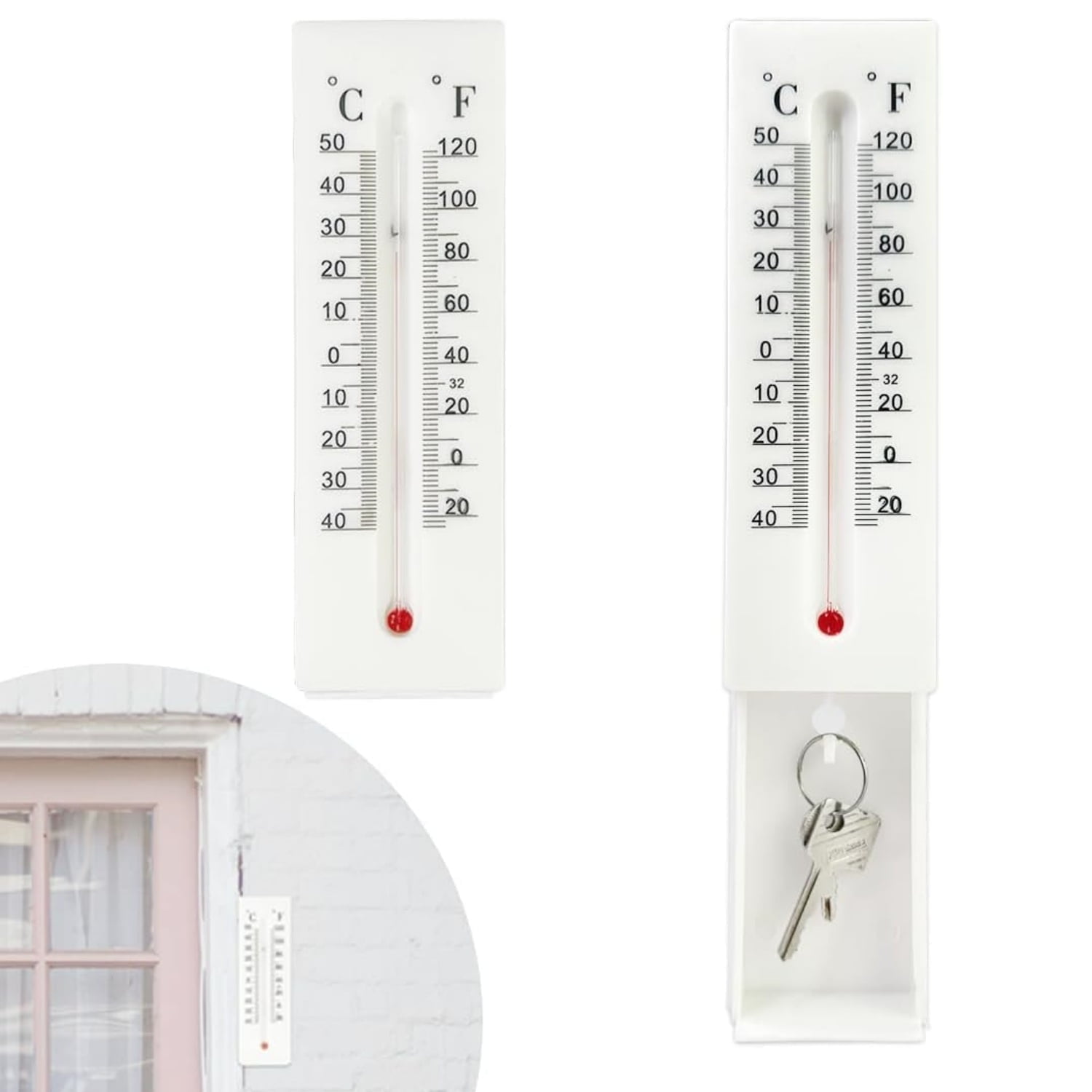 Key Cabinet Outdoor,Thermometer Hide a Key,Topboutique Outdoor Hidden ...