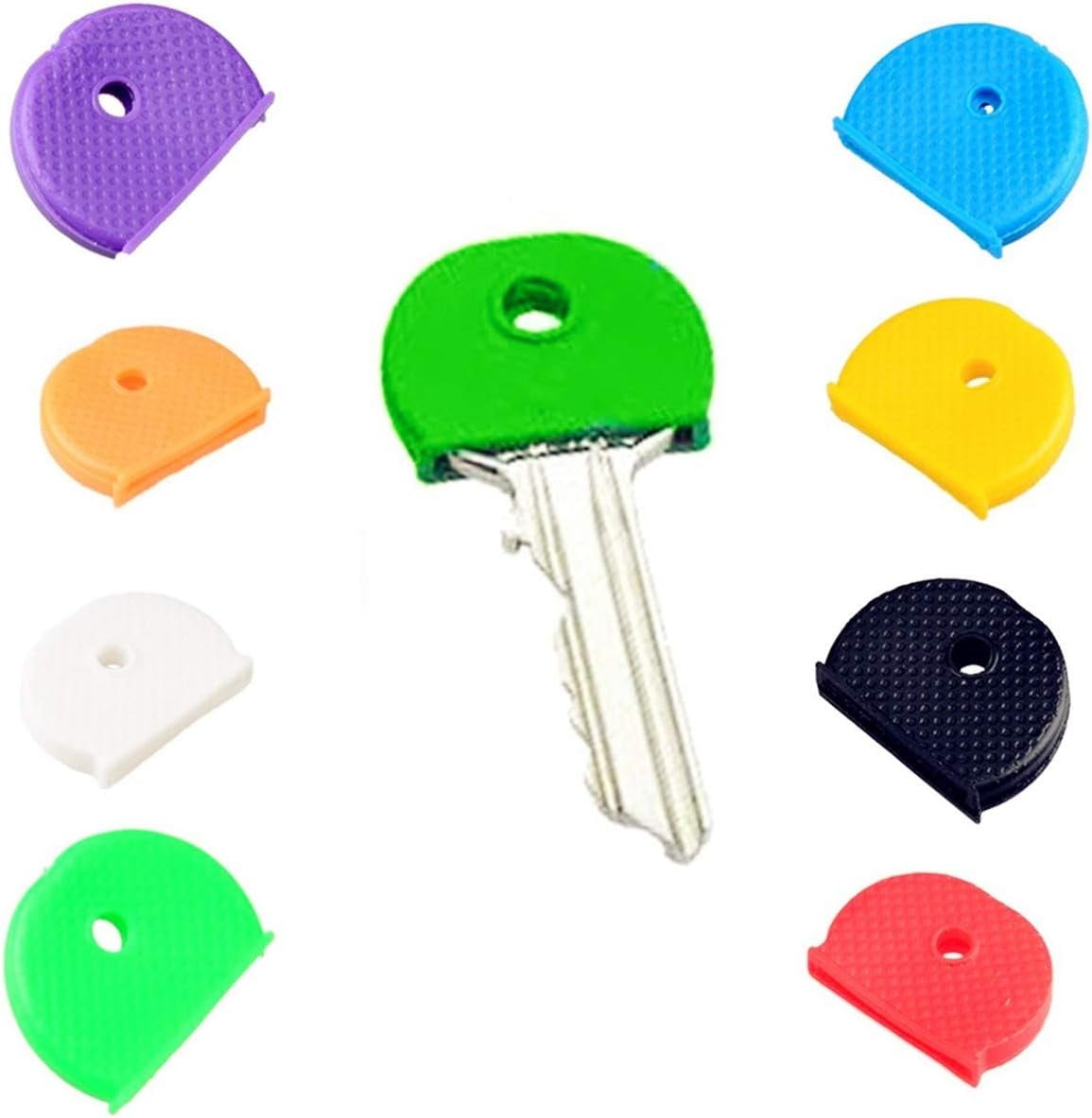 Key Cap Round Key Caps 64 Piece Flexible House Key Labels for Easy ...