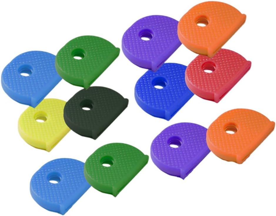 Key Cap Tags PVC Colored Key Identifier Caps Coding Sleeve Rings for ...