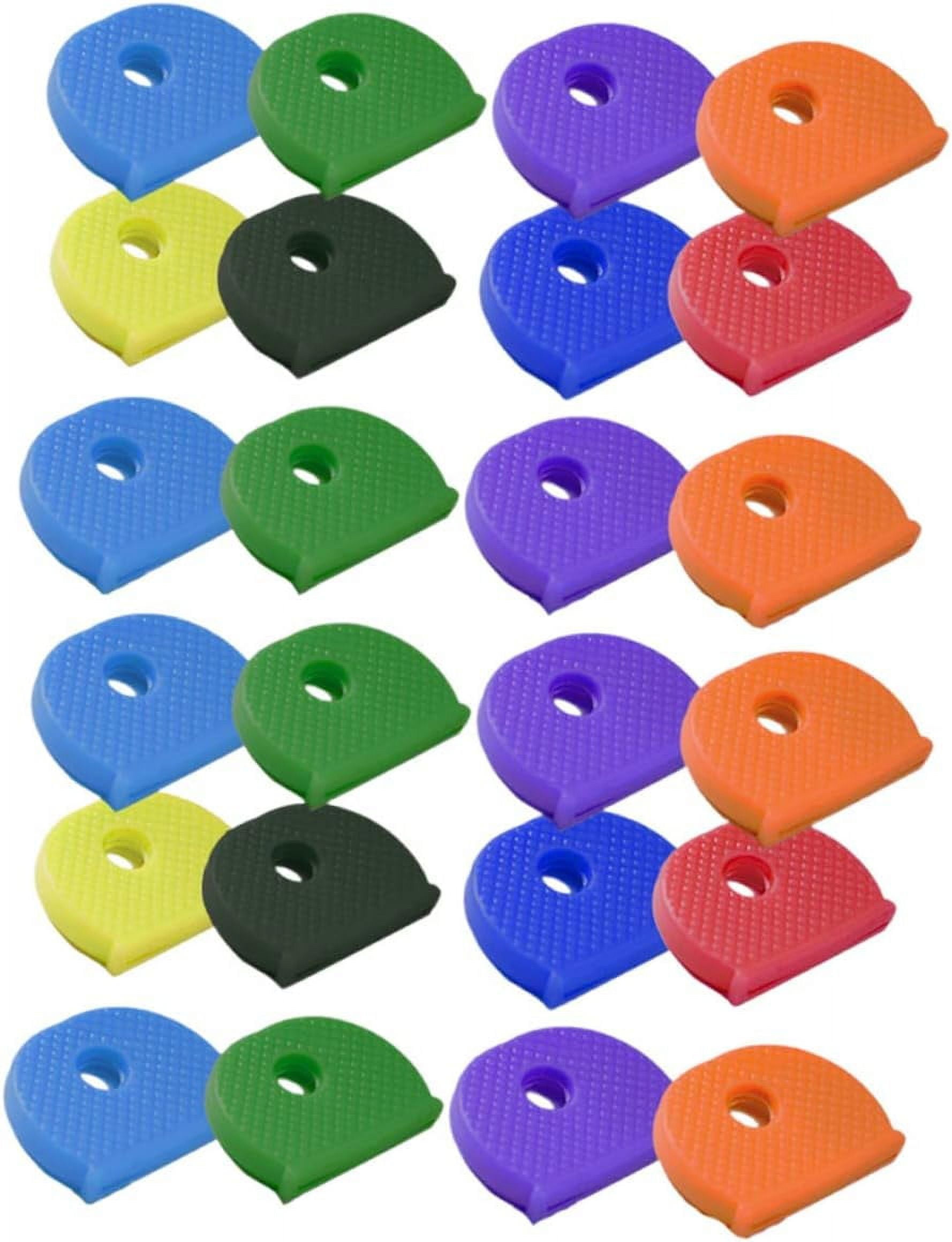 Key Caps 56pcs Key Chain Colored Key Covers Silcock Keys Mini Labels ...