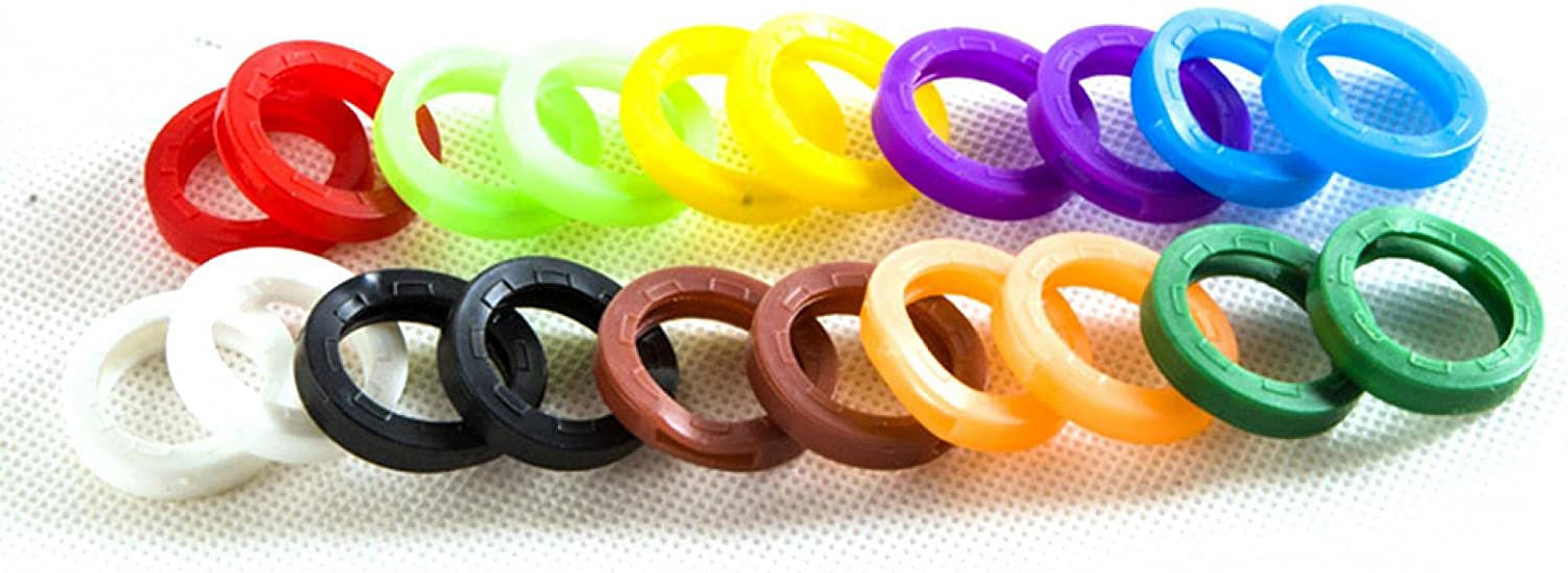 Key Caps Covers, PVC Elasticity Key Identifier Caps, Lightweight Round ...