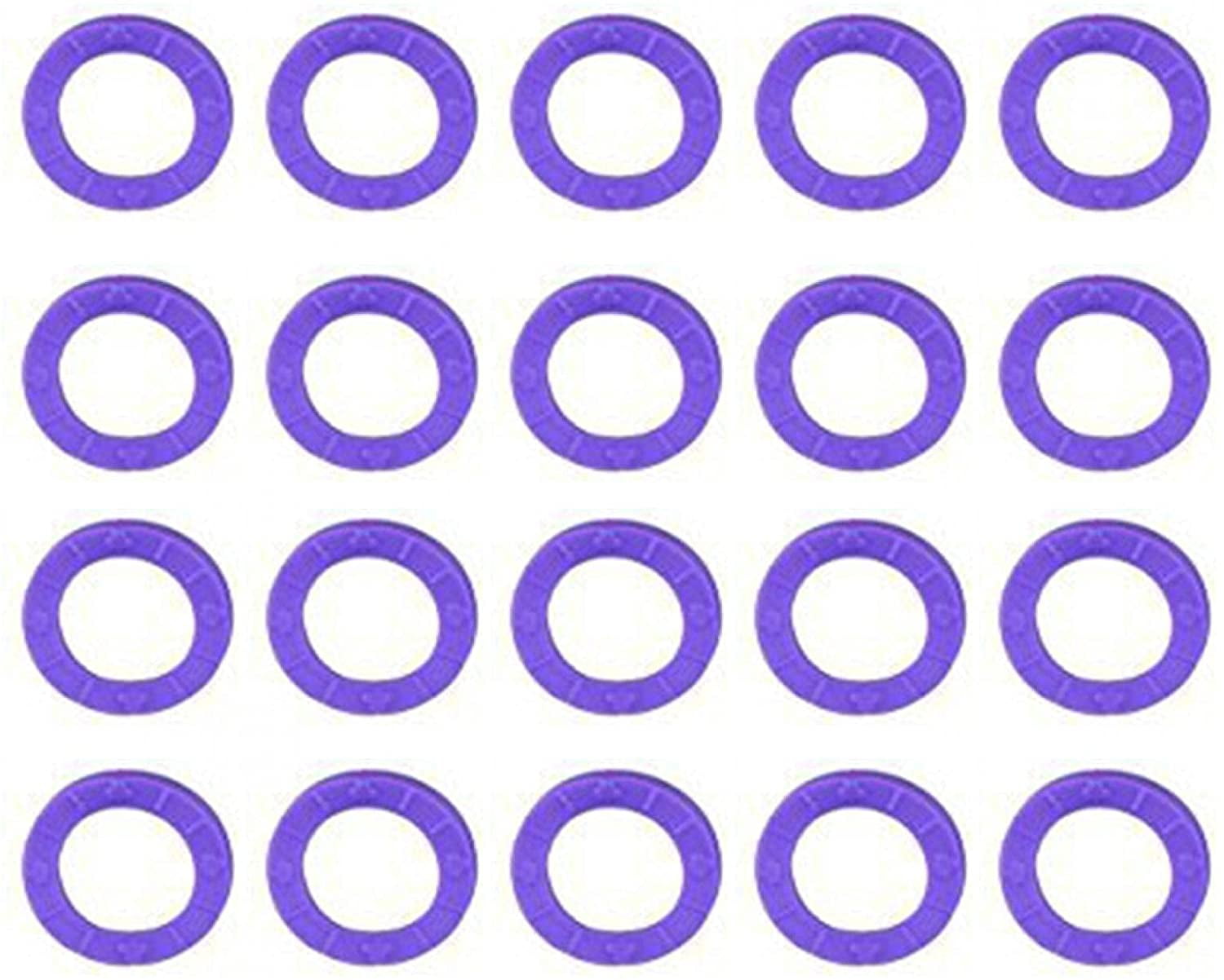 20pcs Key Cover Tags, Silicone Sleeve Rings Key Identifier Code Rings ...