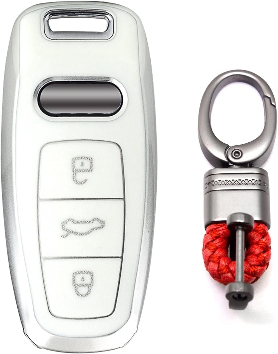 Key Case Holder Protector with Keychain for Audi A3 S3 A6 S6 RS6 A7 S7 ...