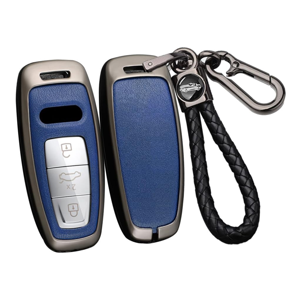 Key Case Holder Protector Keychain with PU Leather Full Protection ...
