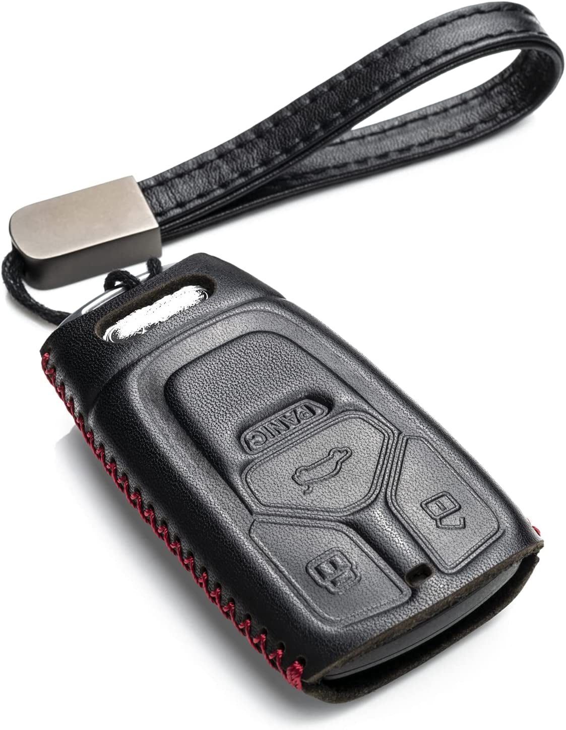 Key Case Holder Protector Keychain with Leather Cover for Audi Q3 Q8 Q7 ...