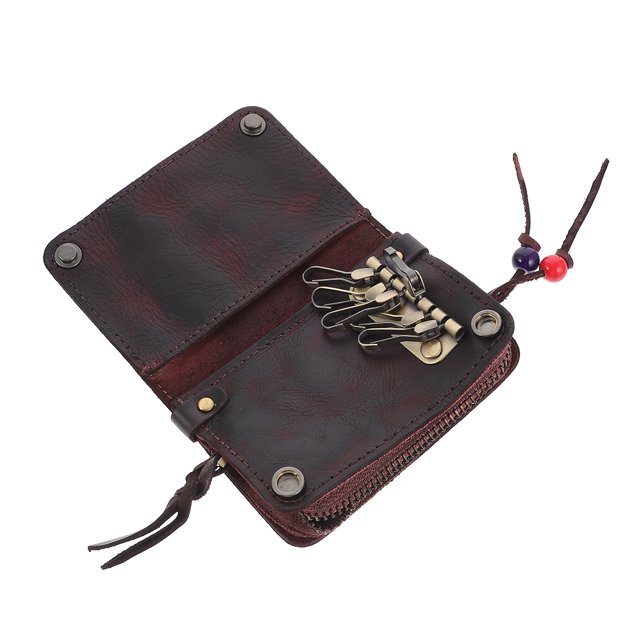 Key Case Holder for Keys Keyring Zipper Bag Pouch Wallet Men Car Washed ...