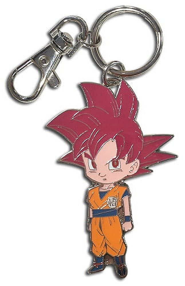 Dragon Ball Super SD SSG Red Goku Anime Metal Keychain GE-48162 ...