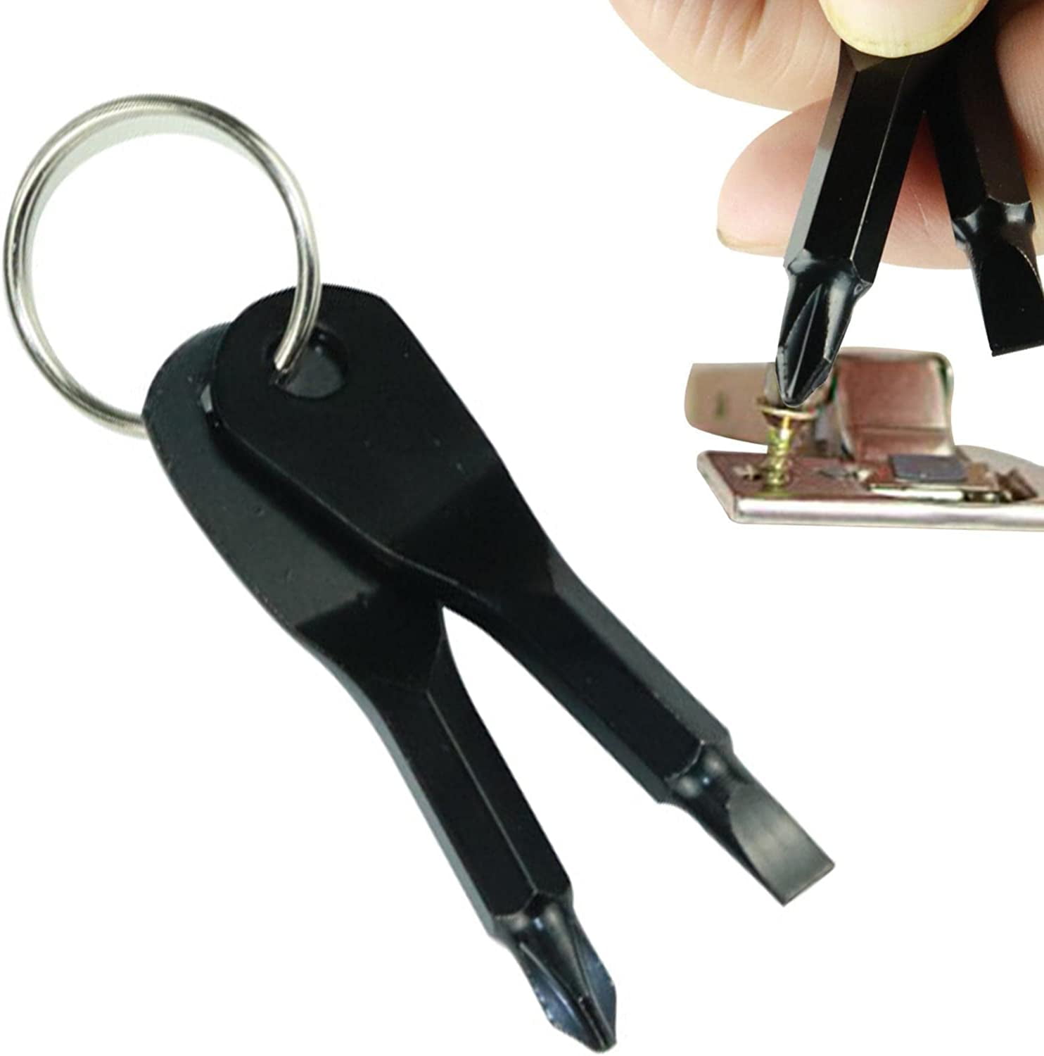 Key Chain Screwdrivers - 2 in 1 Flat Head Screwdriver Phillips ...