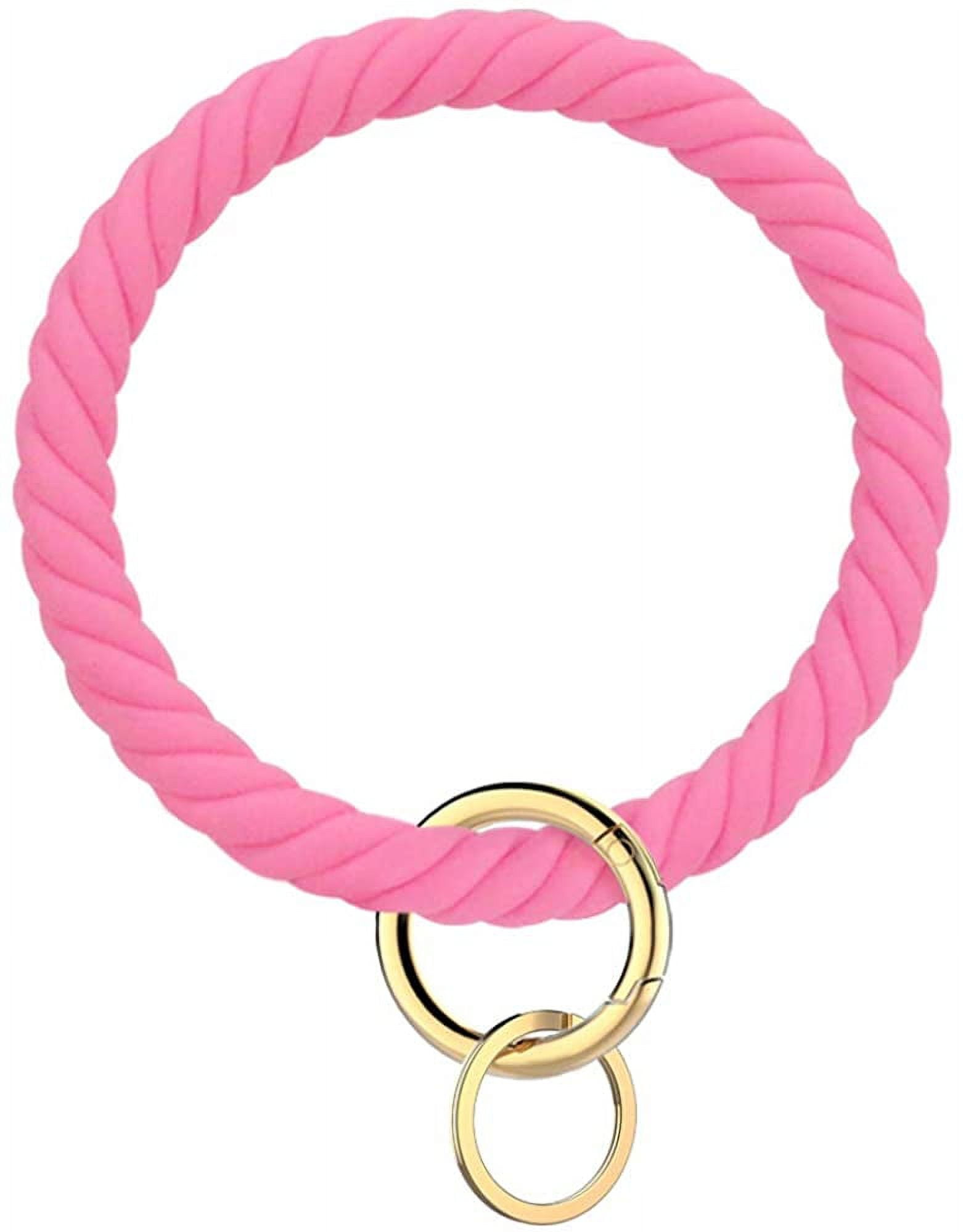 Key Chain, Silicon Wristlet Keychain Bangle Keyring Bracelet Holder for ...