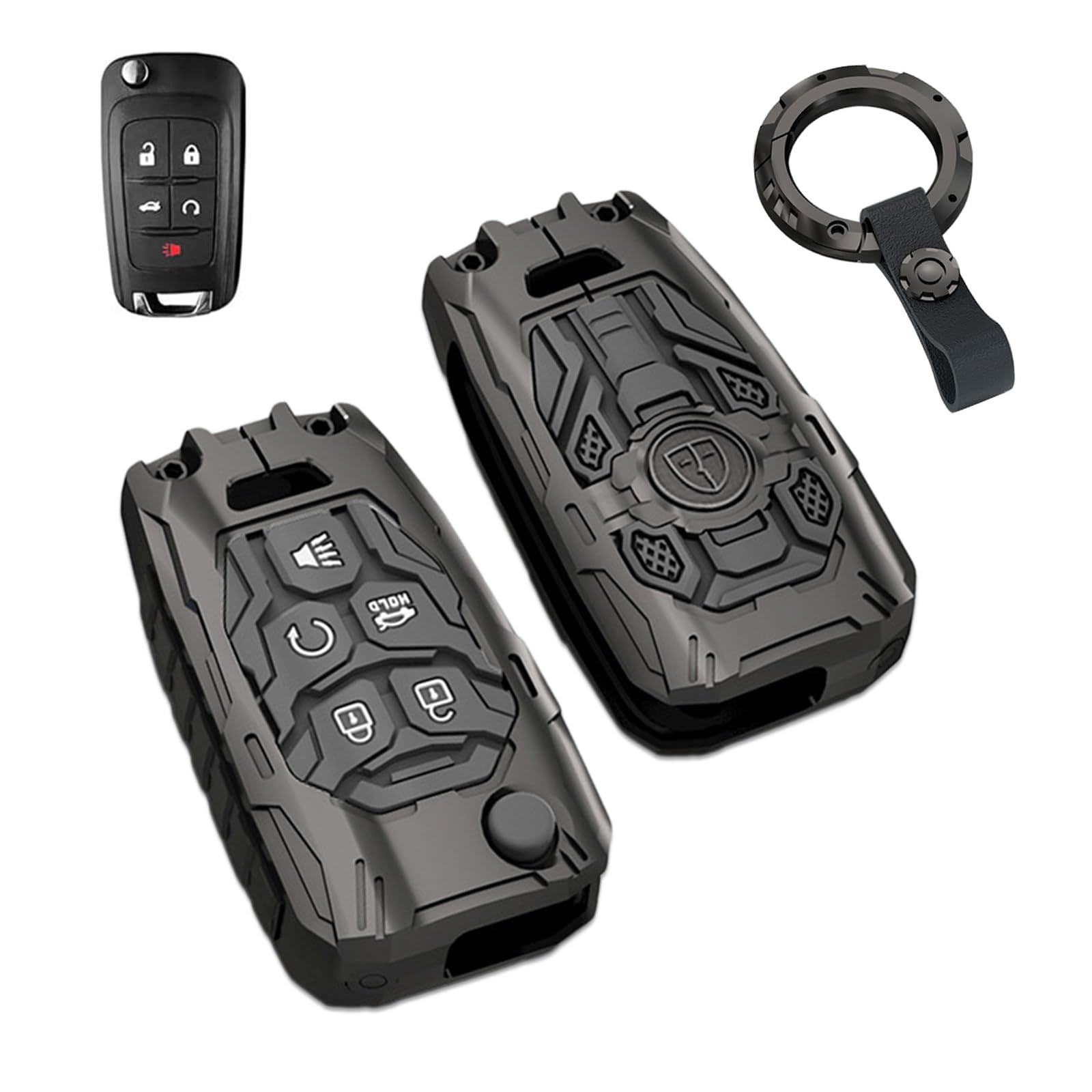 Key Cover Case, Metal Key Fob Case Protector Shell Compatible with ...