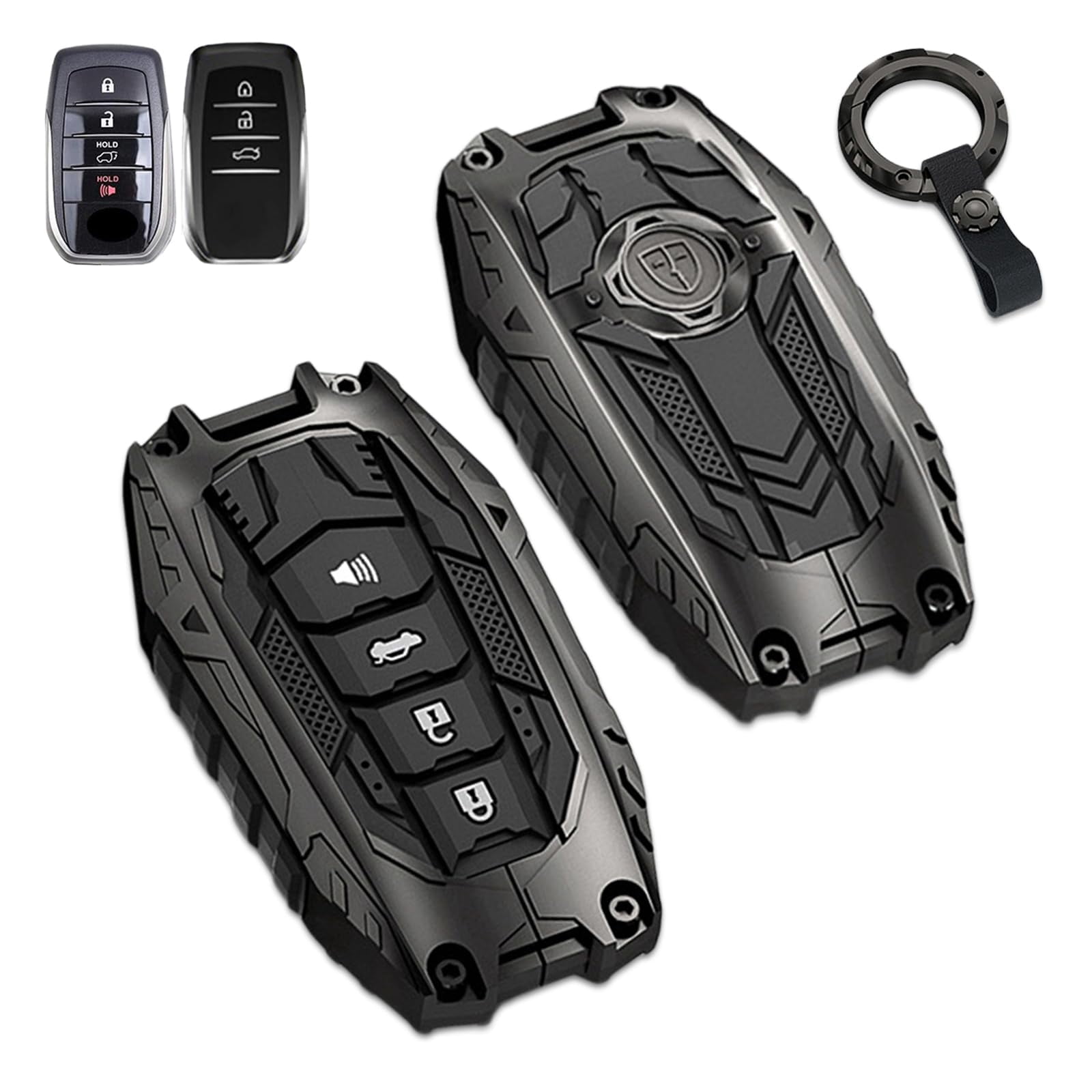 Key Cover Case, Metal Smart Key Fob Case Protector Compatible with ...
