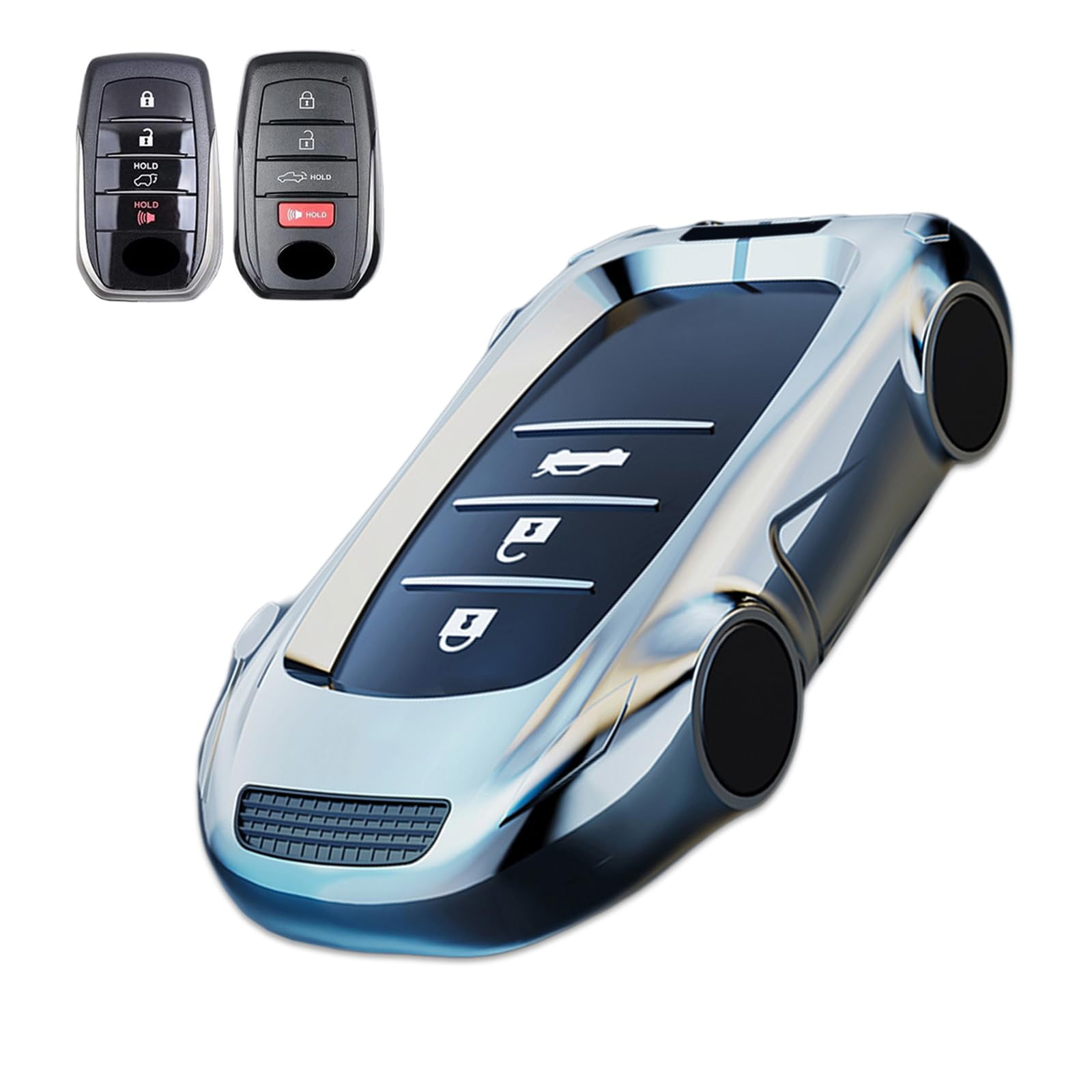 Key Cover Case, Zinc Alloy Key Fob Case Shell Compatible with Toyota ...
