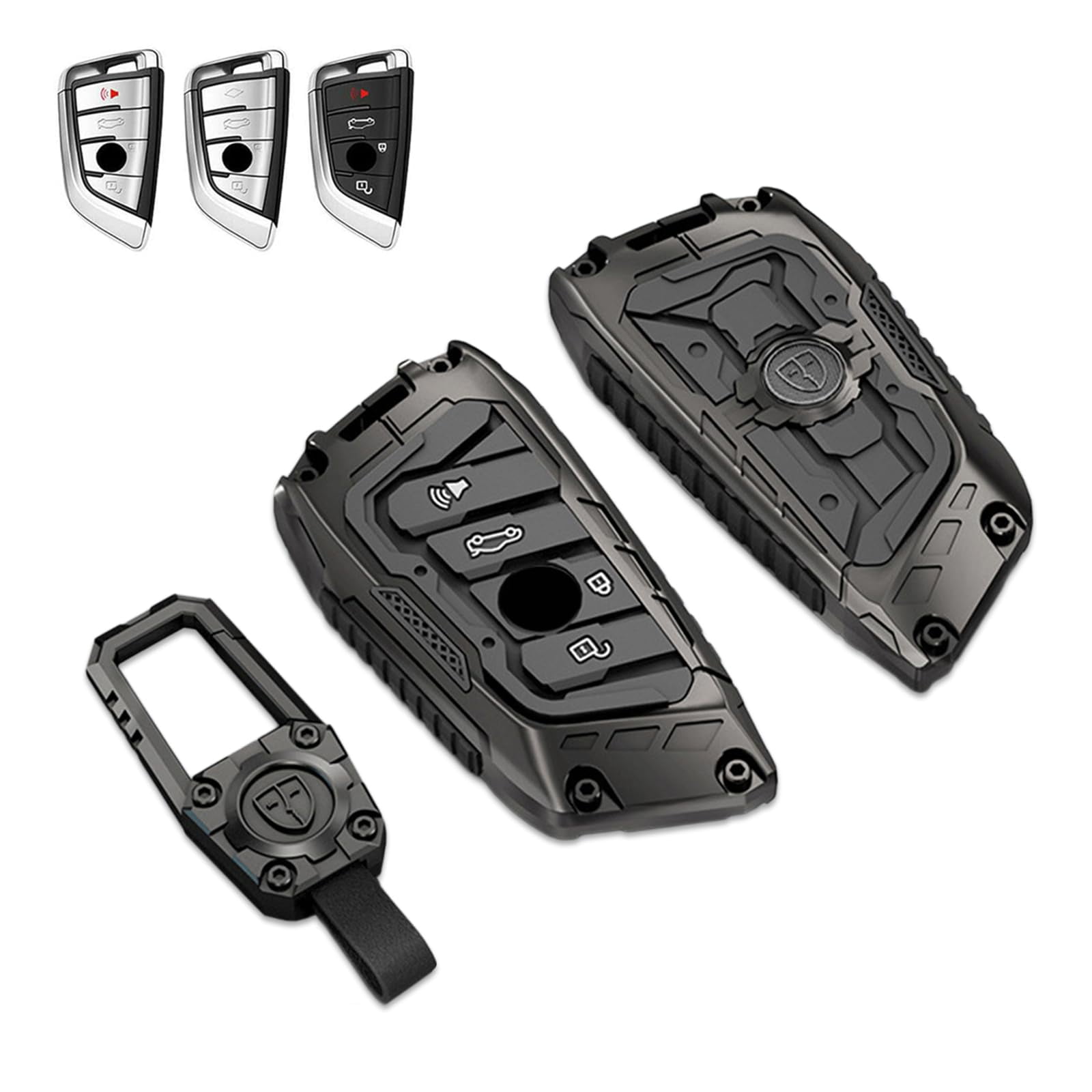 Key Cover Case, Zinc Alloy Metal Smart Remote Key Fob Case Protector ...