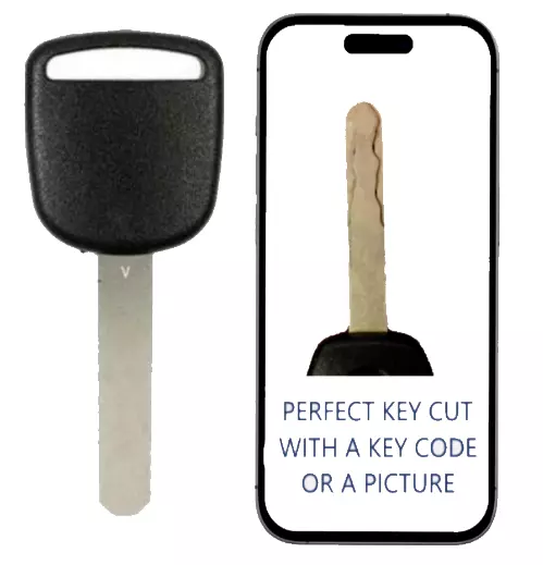 Key Cut + HO03 Transponder Key Philips ID 46 V-Chip For Honda 2006 ...