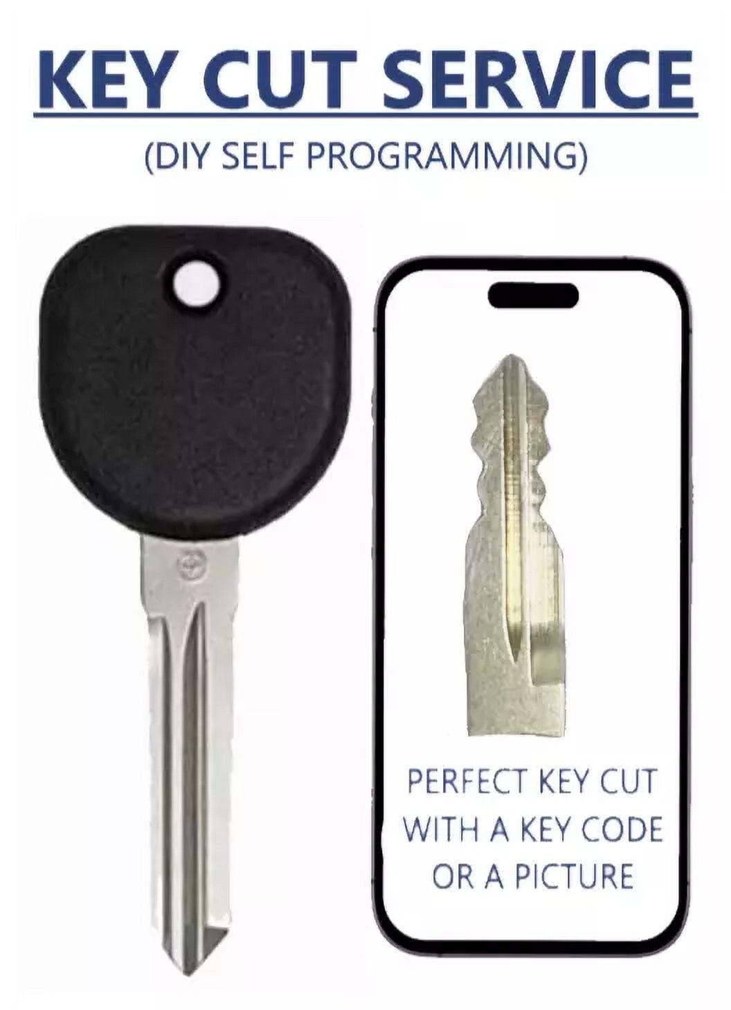 Key Cut Service + B111 PT Cadillac Chipped Key - Walmart.com