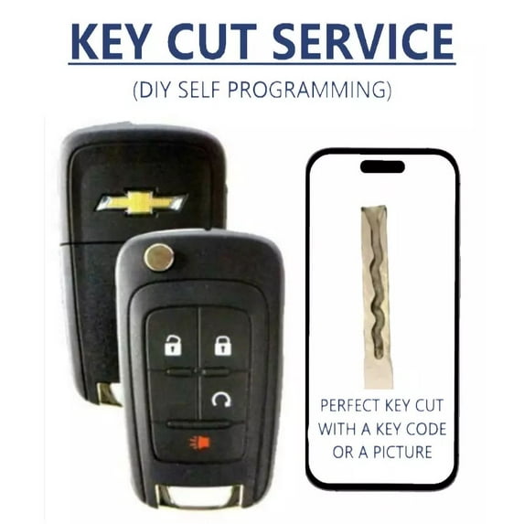 BL&GK Chevrolet Flip Key, 2010-2019 Models, 4-Button, FCC ID ...
