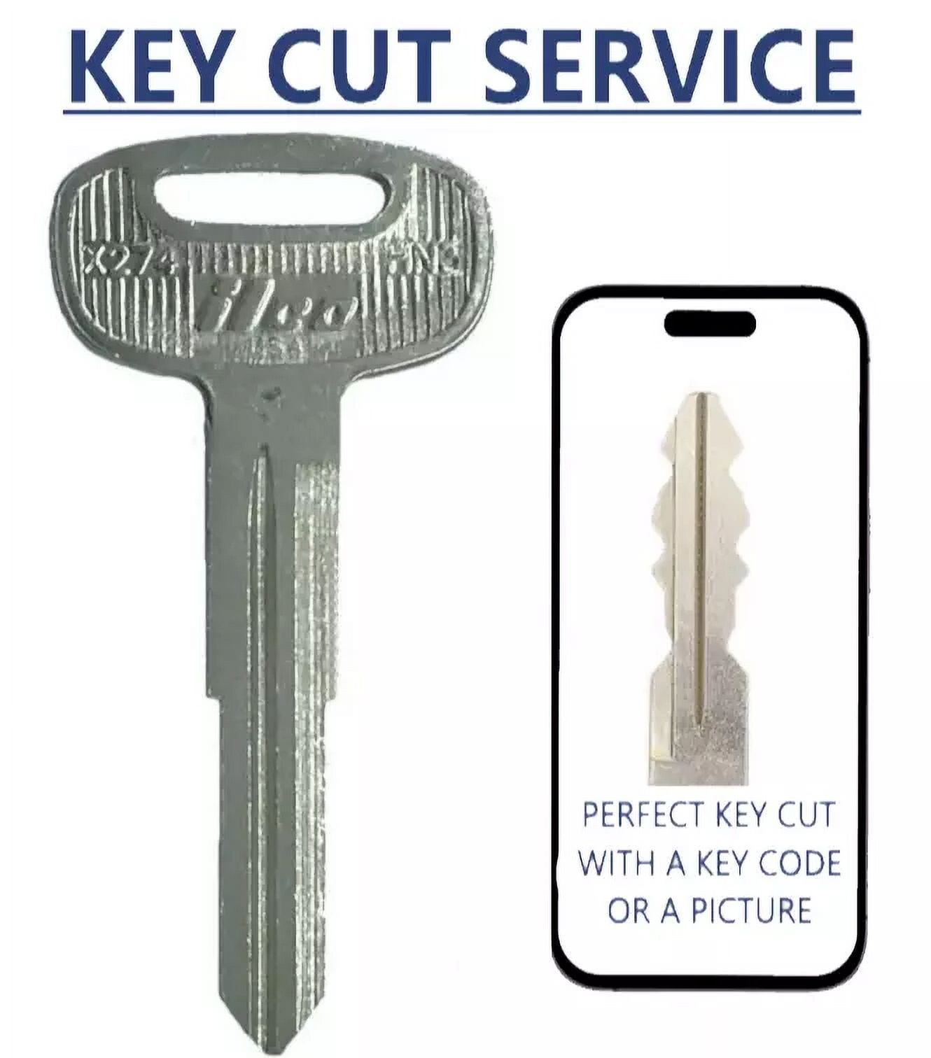 Key Cut Service + Hino Truck Key Blank X274 / HN3 Ilco Made In USA ...