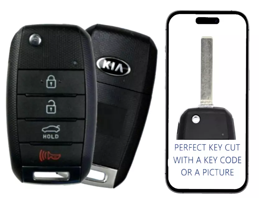 Key Cut Service + New Remote Flip Key for Kia Optima 2016 - 2020 ...