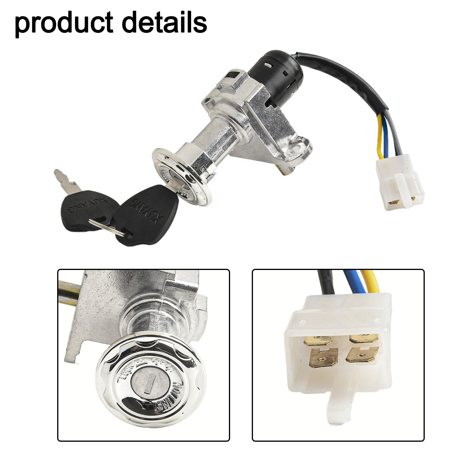 Key Ebike Switch 2/4 Wire Position for Electric Scooter E-Bike Lock+Key ...