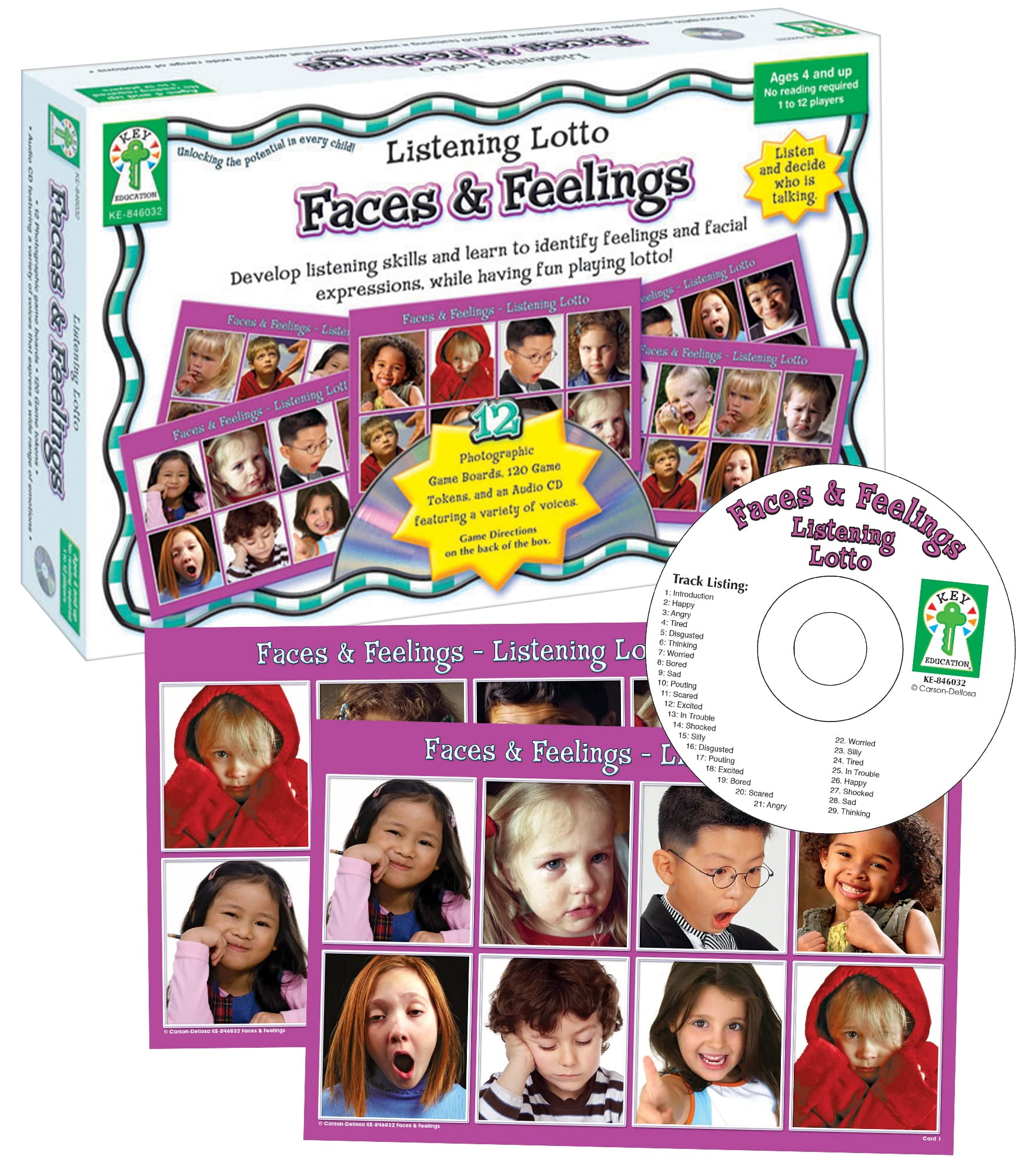 Key Education Faces and Feelings Board Game, Social Emotional Learning ...