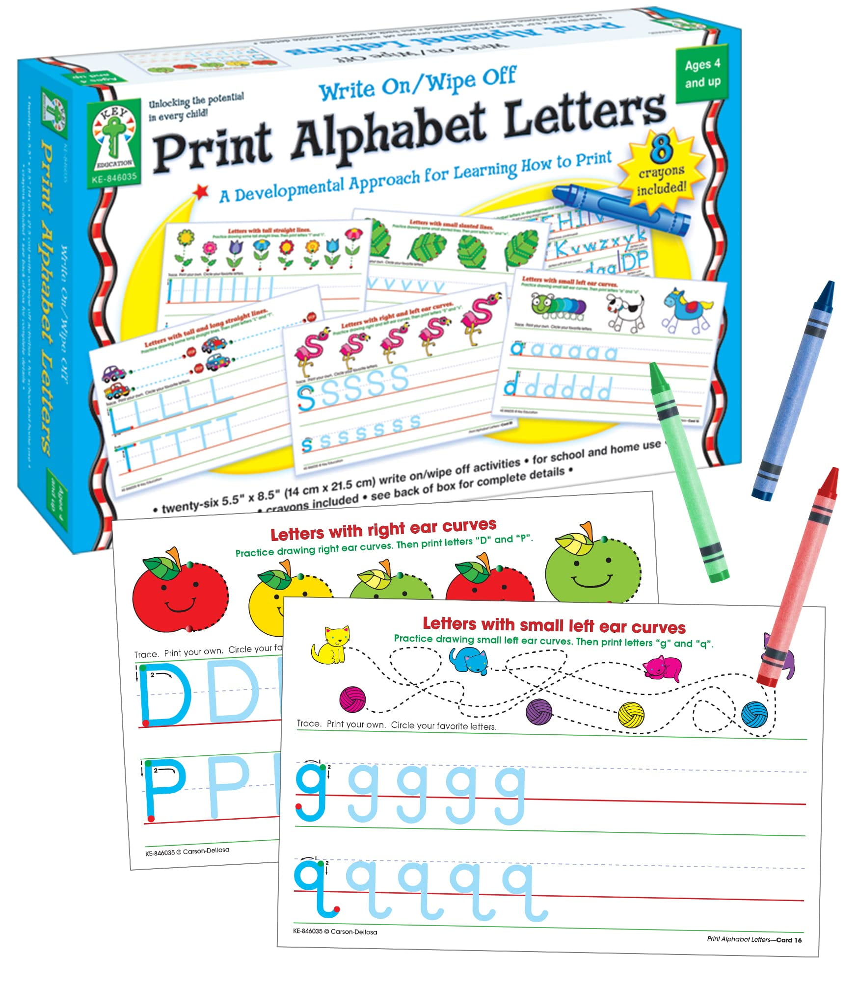 Key Education Publishing Write-On/Wipe-Off Print Alphabet Letters ...