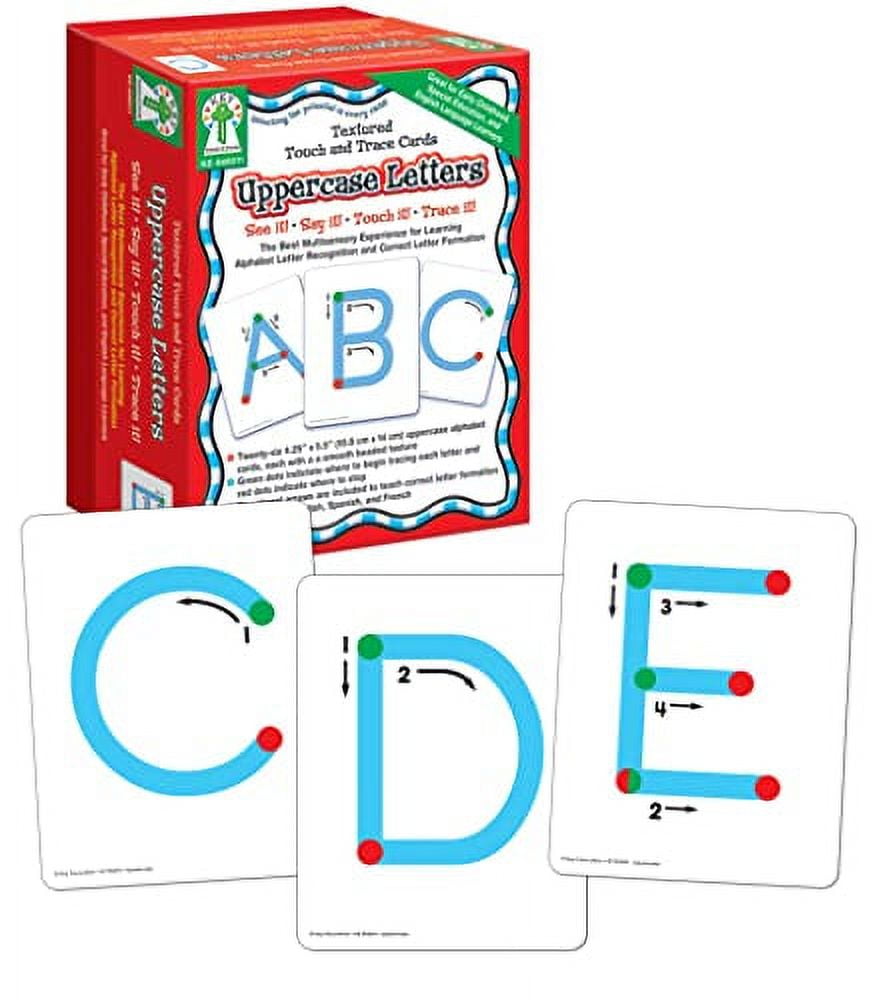 Key Education Uppercase Letters: Textured Touch and Trace Cardsâ€”Color ...