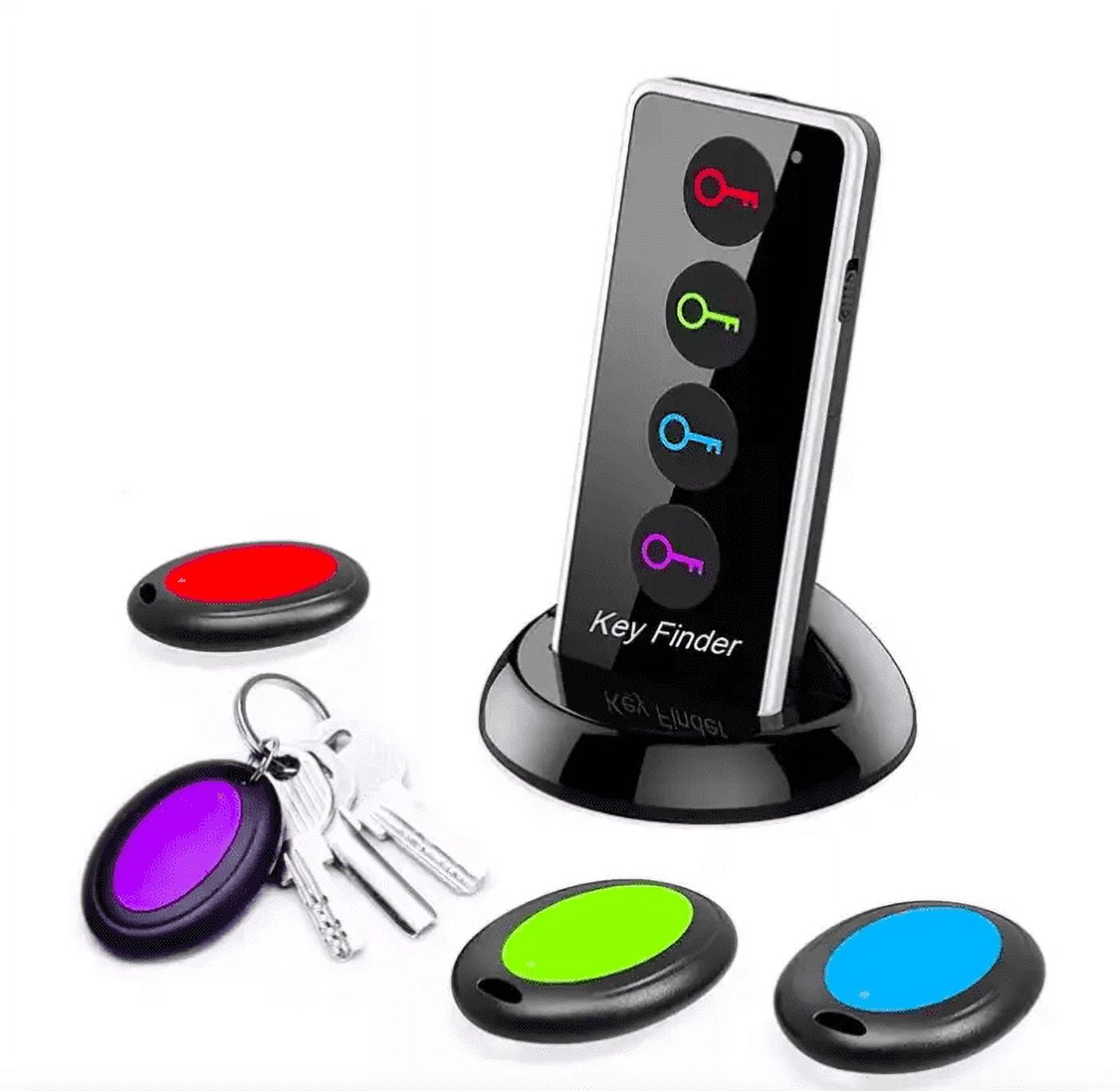 Key Finder with Remote Tracker 98 Foot Range, Includes 4 Receivers with ...