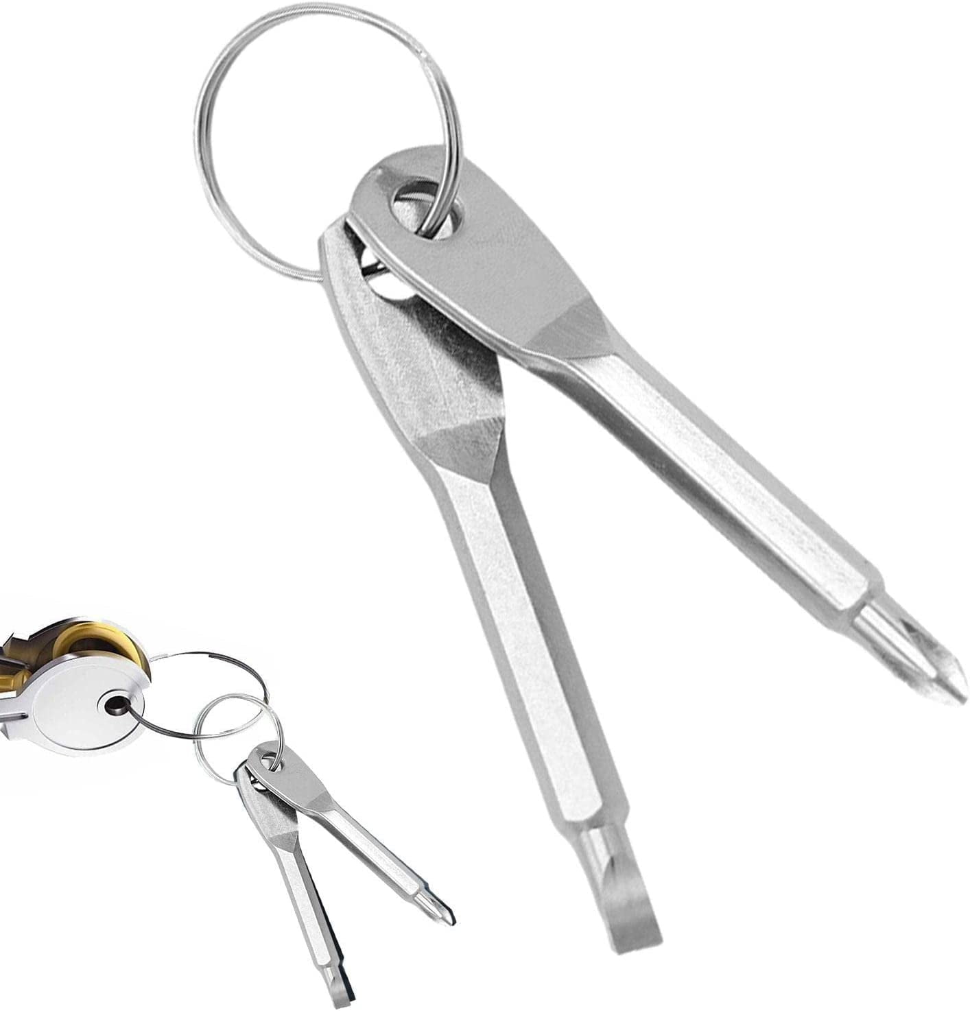 Key Flat Head Screwdriver - Portable Outdoor Chain,Wrench Tool ...