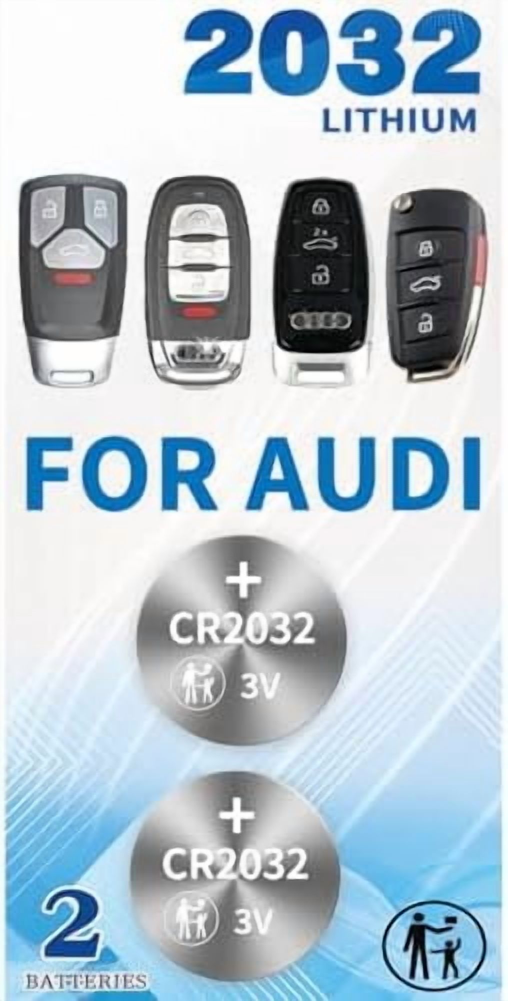 Key Fob Battery Replacement for Audi A3 A4 A5 A6 A7 A8 Q3 Q4 Q5 Q6 Q7 ...
