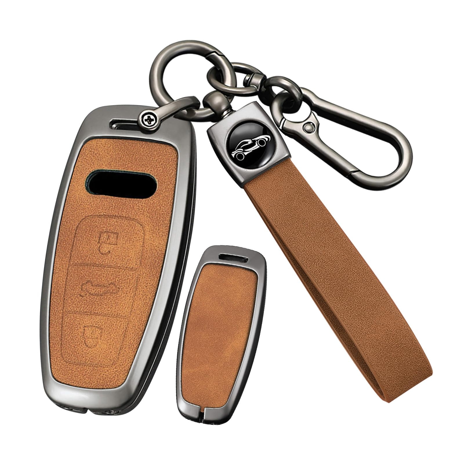 Key Fob Case Fit for Audi 2018-up Car Accessories,Metal Key Protector ...