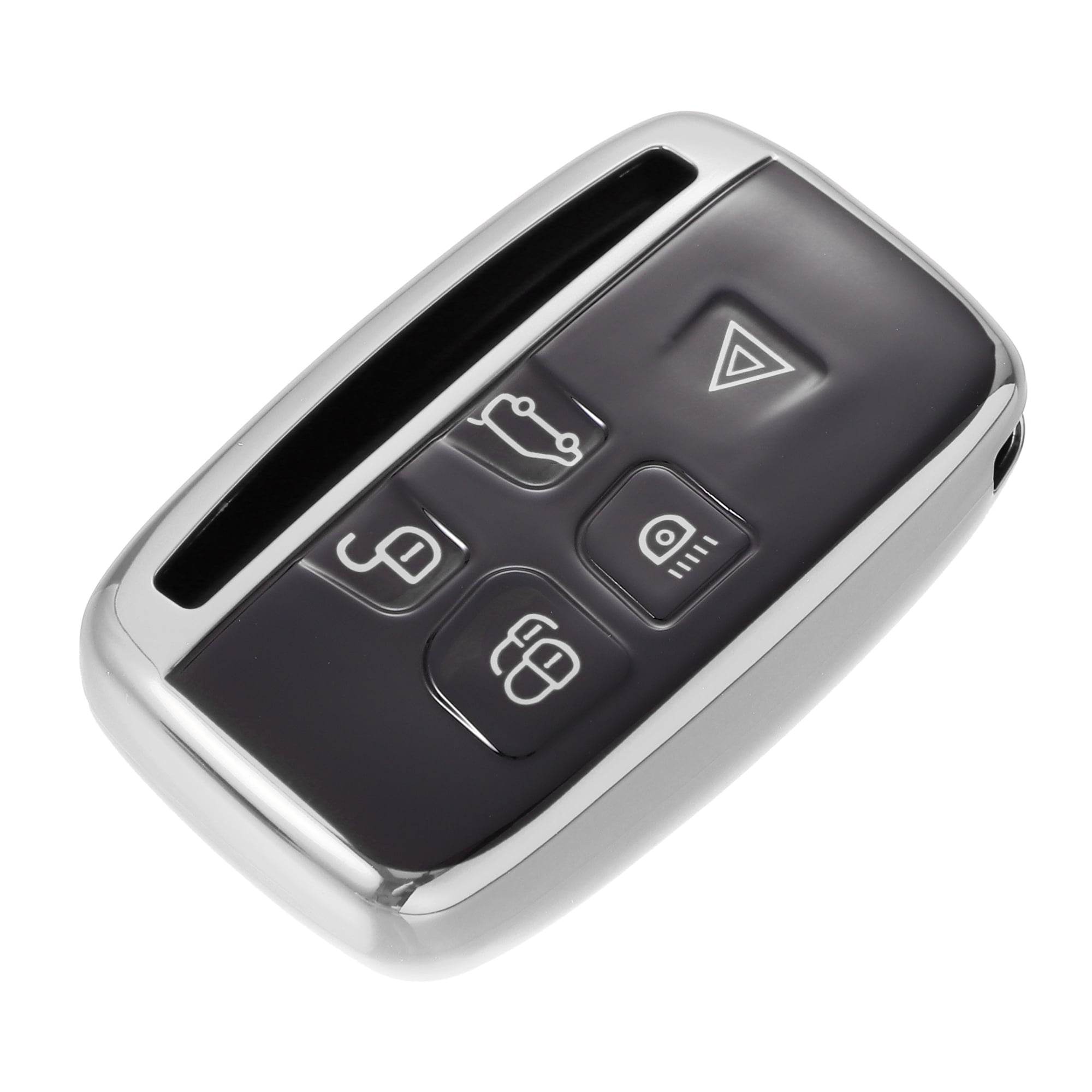 Key Fob Cover 5 Button Remote Key Fob Case Silver Tone for Range for ...