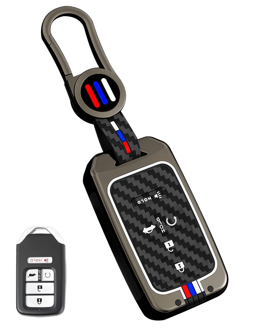 Key Fob Cover Case Metal Shell Smart Key Holder Compatible for Honda ...