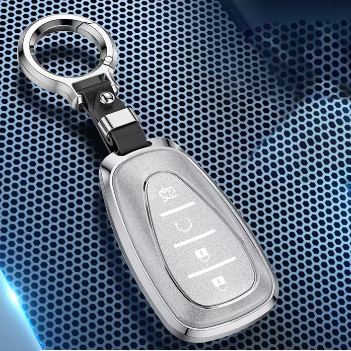 Key Fob Cover for Chevy 4 Buttons Aluminium Alloy Car Key Case with Key ...