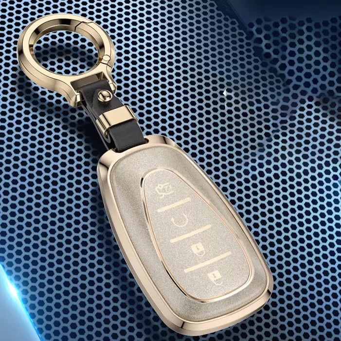 Key Fob Cover for Chevy 4 Buttons Aluminium Alloy Car Key Case with Key ...
