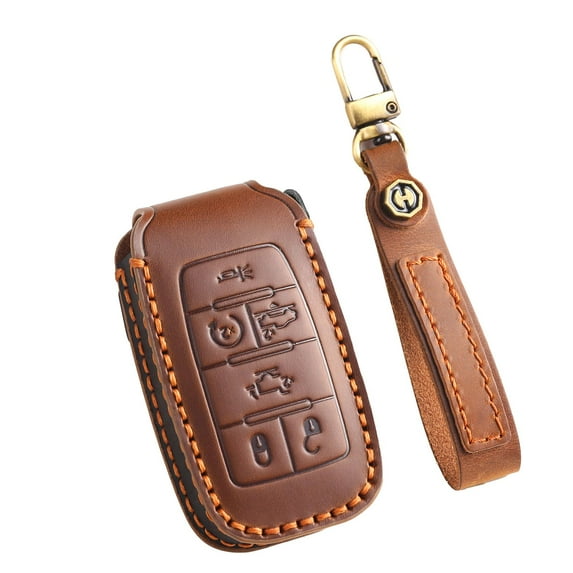 Key Fob Cover with Keychain Leather Key Shell Key Case Protecte Fit For ...
