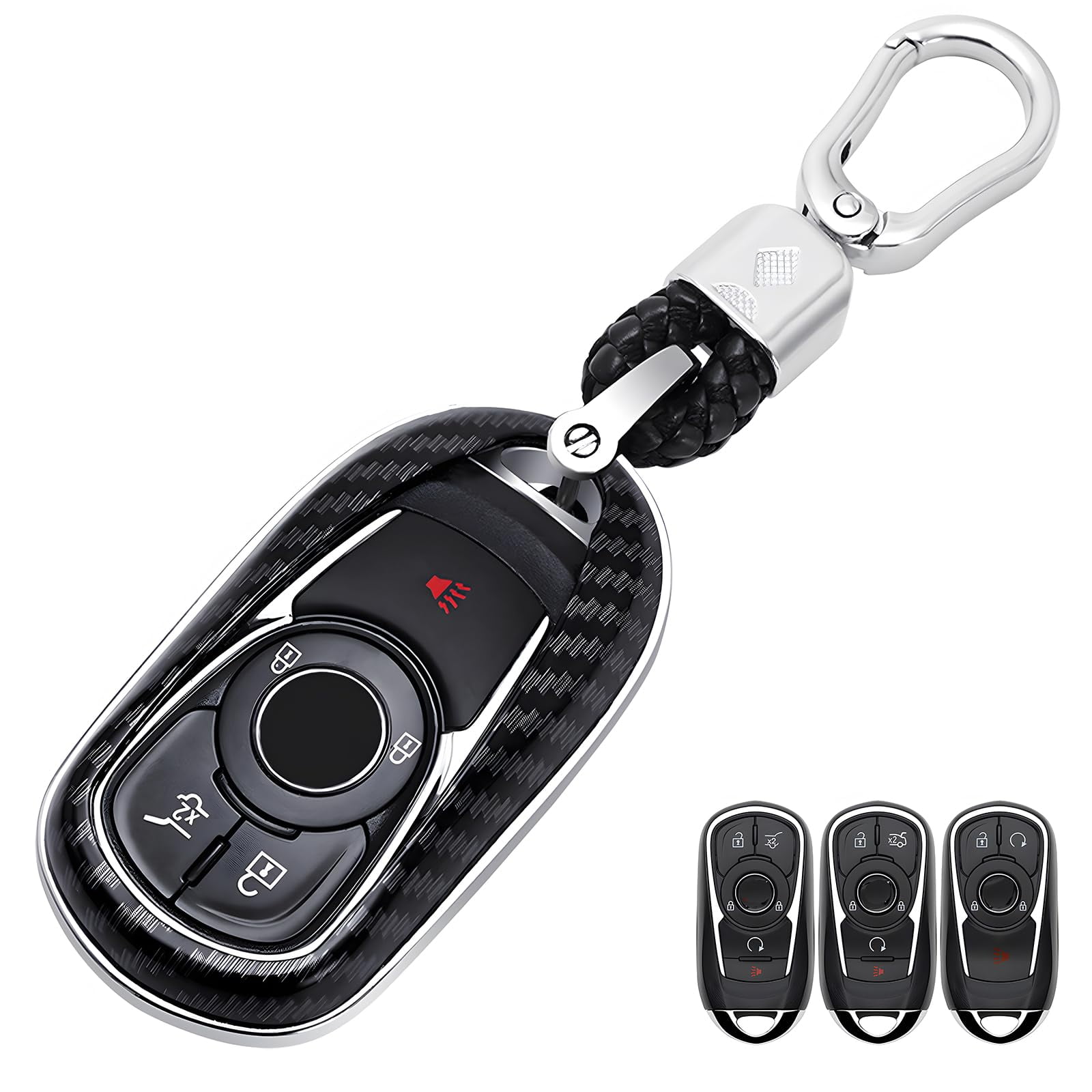 For Key Fob Cover, Premium Hard ABS Carbon Fiber Pattern Key Case for ...
