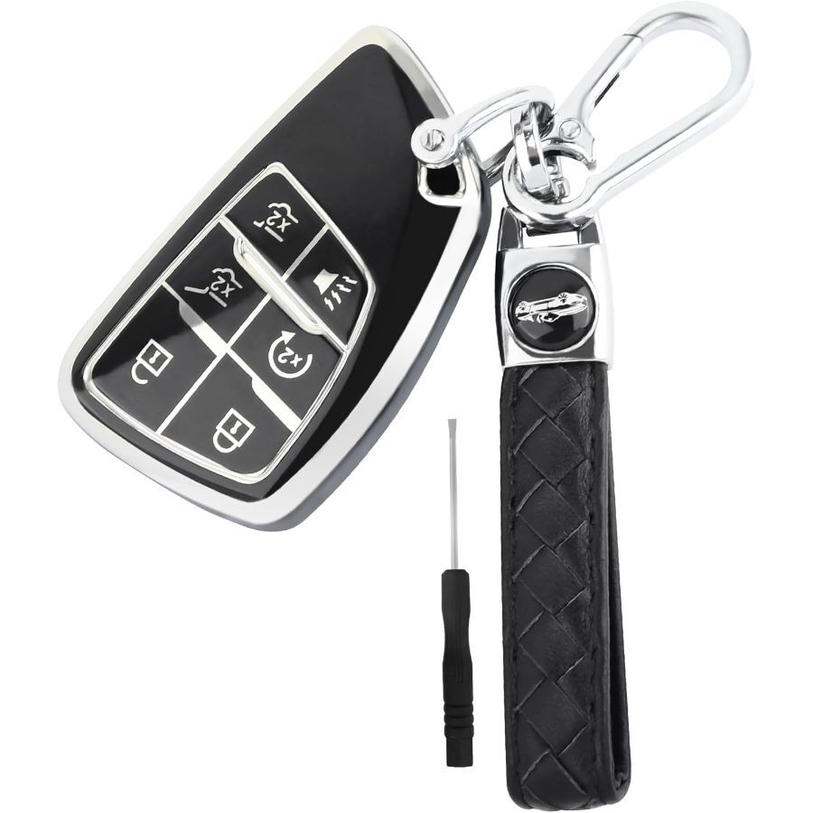 Key Fob Cover, Soft TPU Key Fob Case with Keychain Car Decorations, Key ...