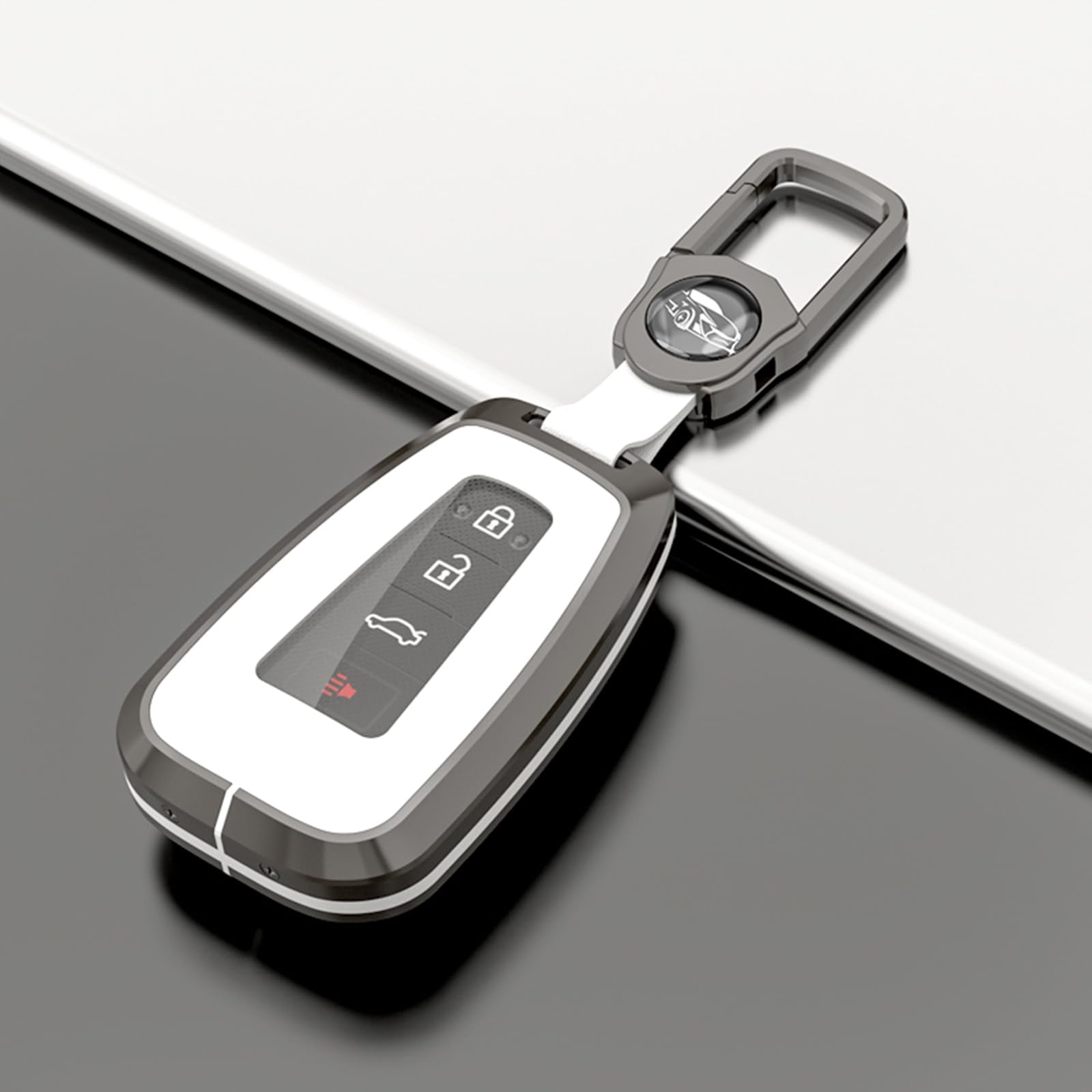 Key Fob Cover, TPU+Zinc Alloy Case for 2018-2024 RAV4, Camry, C-HR ...