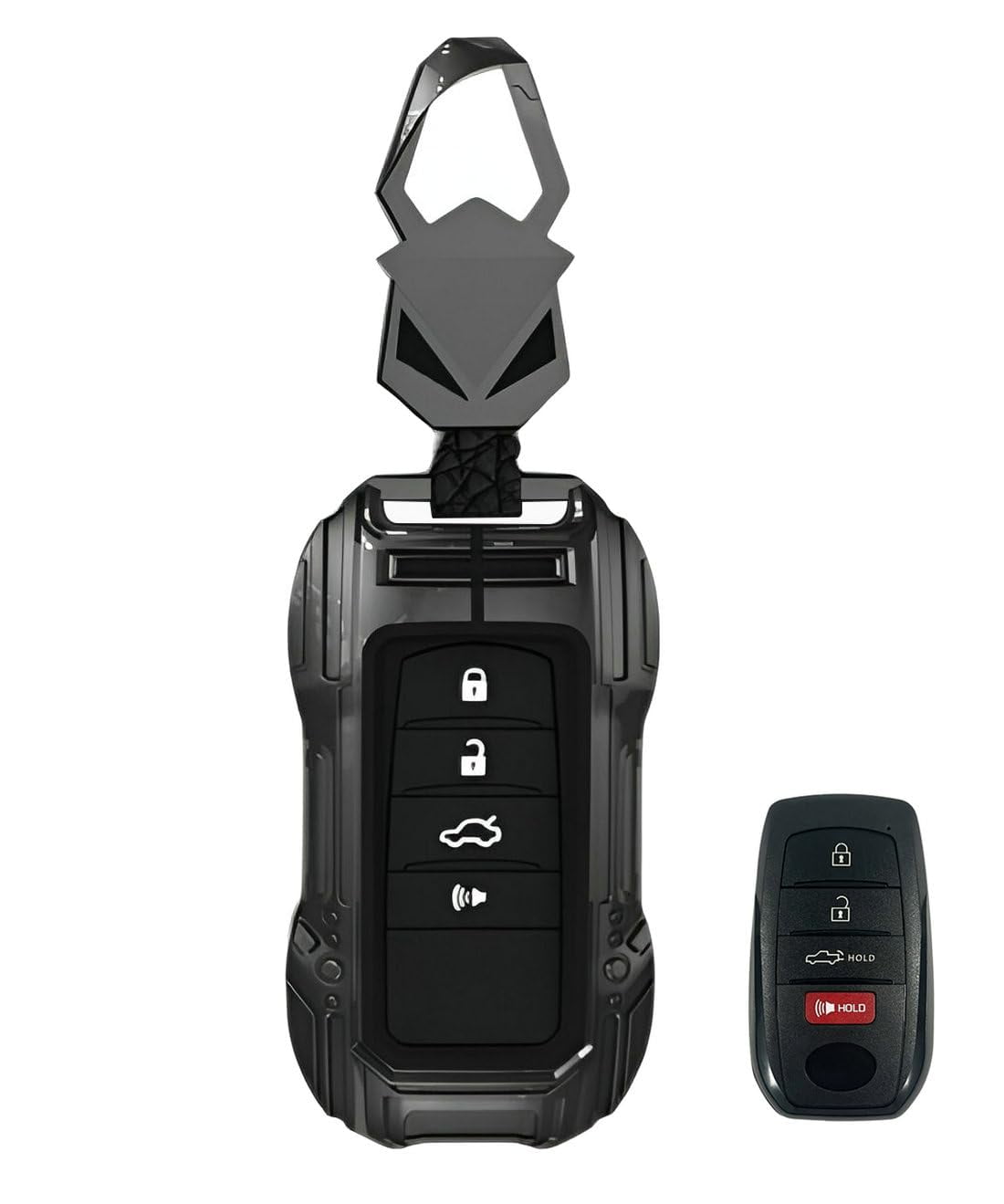 Key Fob Cover for Toyota key Case Protector Metal Keychain Compatible ...