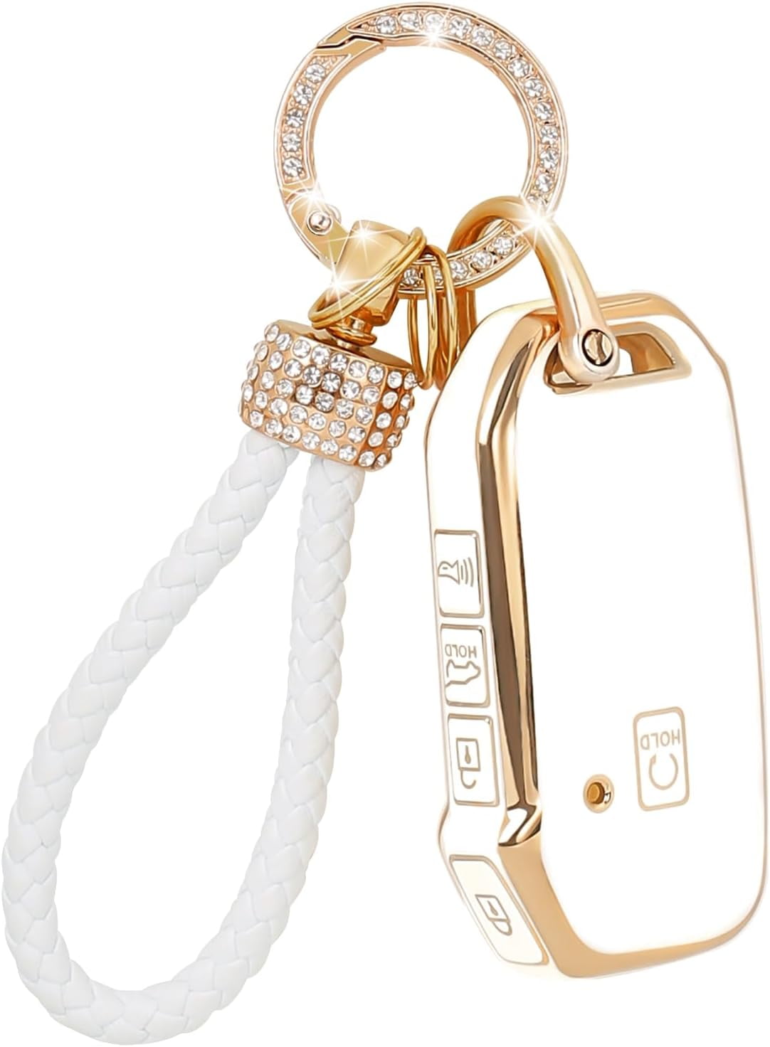 Key Fob Cover with Bling Lanyard, Compatible with Kia Ceed Cerato Forte ...