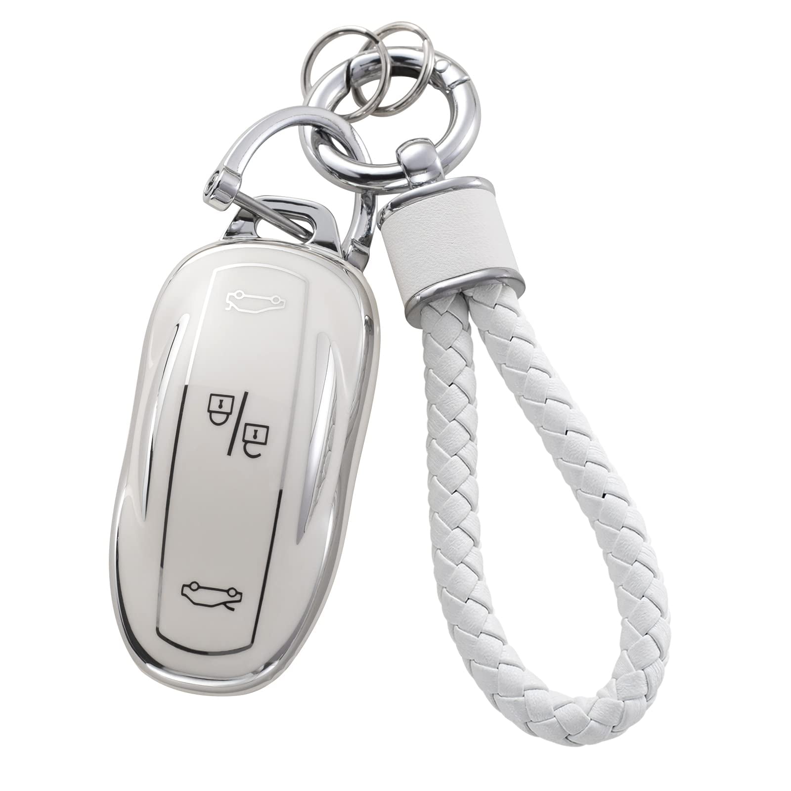 Key Fob Cover with Keychain, Soft TPU Key Case Protection Shell Fit for ...