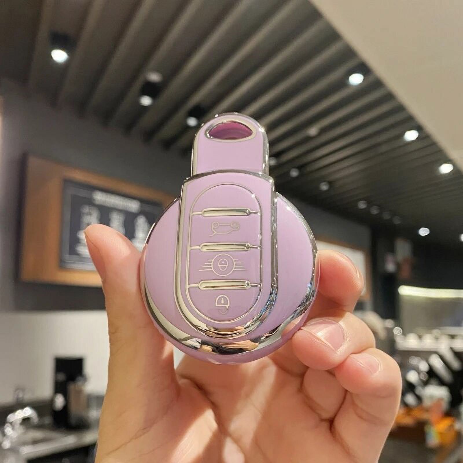 Key Fob Cover with Keychains for BMW Mini COOPERS ONE JCW F56 F55 F54 ...