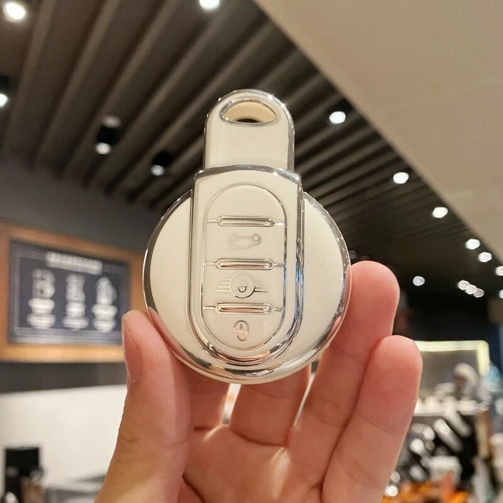 Key Fob Cover with Keychains for BMW Mini COOPERS ONE JCW F56 F55 F54 ...