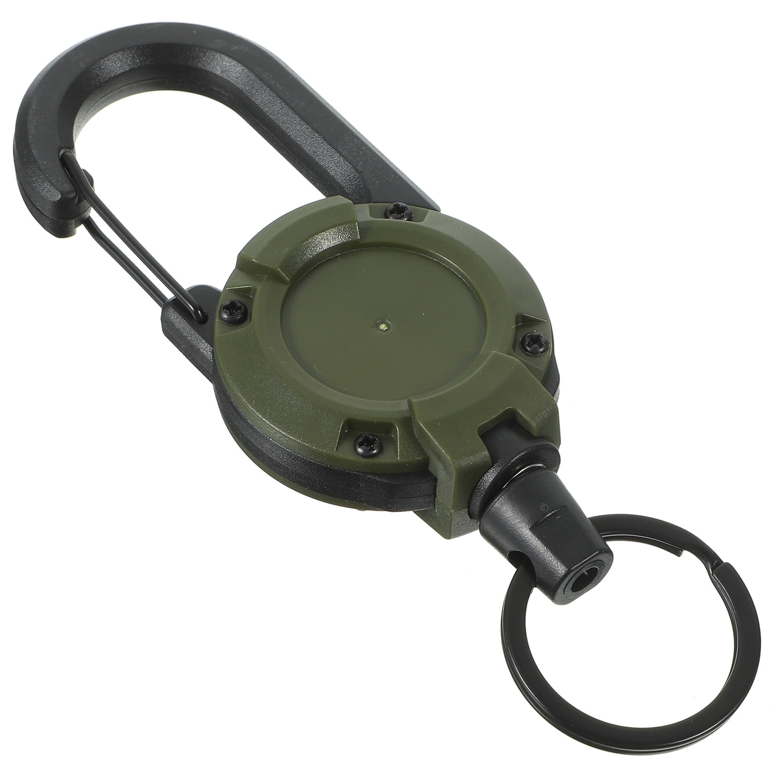 Key Fob Holder Reel Keychain Carrying Buckle Retractable Cord Carabiner ...