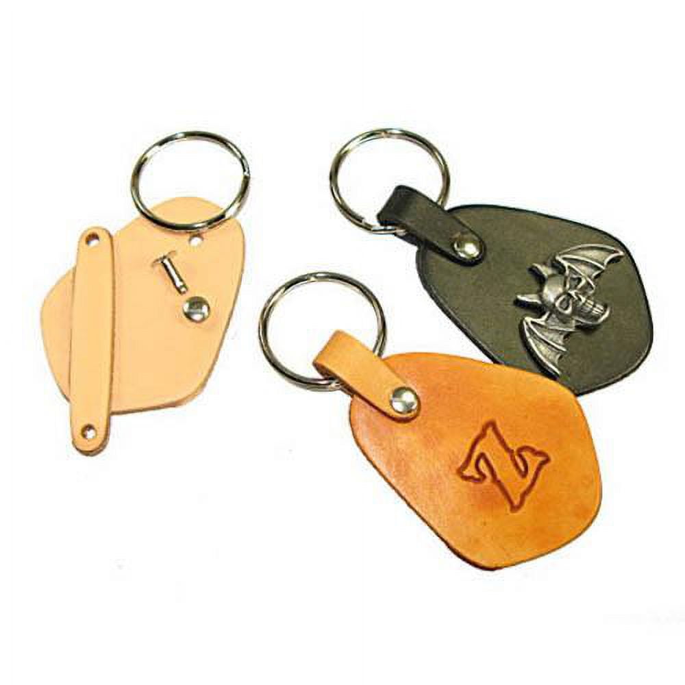 Key Fob Kit - Vegetable Tanned Tooling Leather with Key Ring and Rivet ...