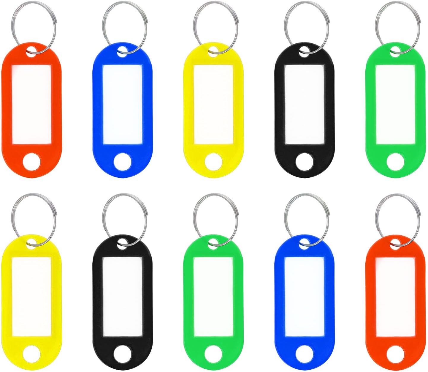Key Fob Pack of 10 Robust Tags for Labelling with Interchangeable ...