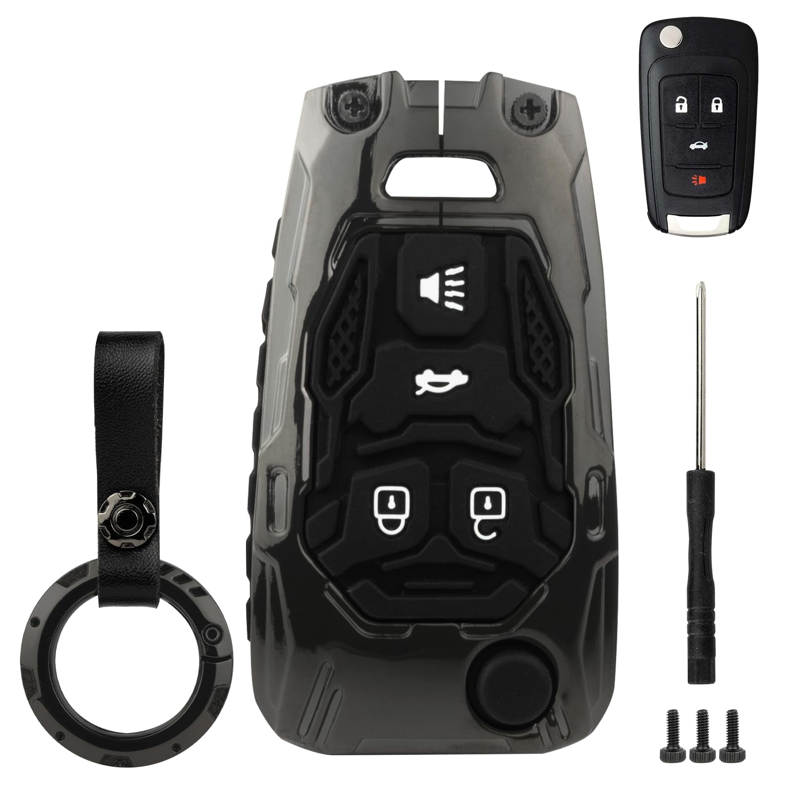 Key Fob Replacement 4 Button for Chevy Cruze Equinox Camaro Impala ...