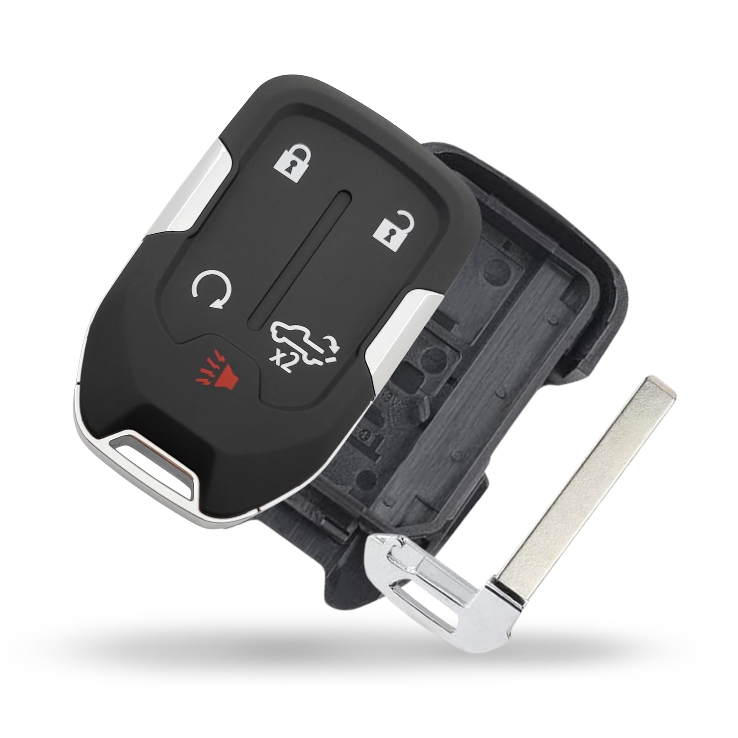 Key Fob Shell, Replacement IFF17 Smart Remote Key Case Cover 5 Buttons for 2019-2024 GMC Sierra ...
